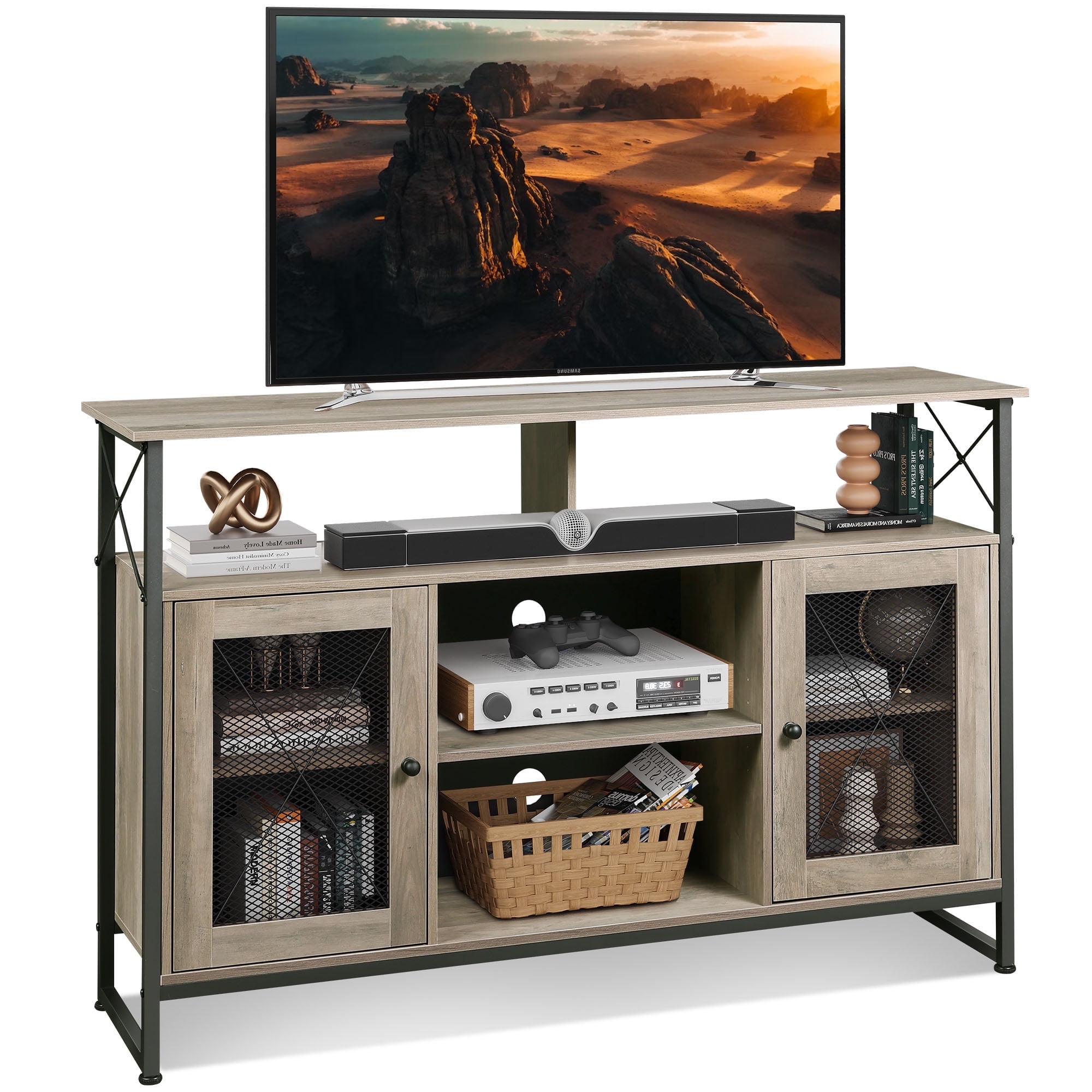GALAXHERO TV Stand for 55 inch TV Entertainment Center with Storage ...