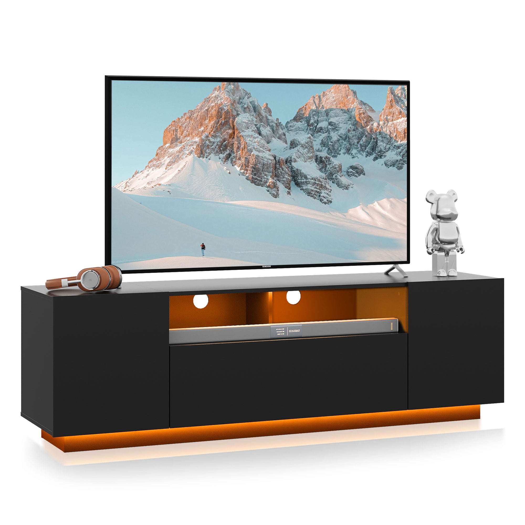 GALAXHERO TV Stand for 65 Inch TV, 58" Entertainment Center with ...