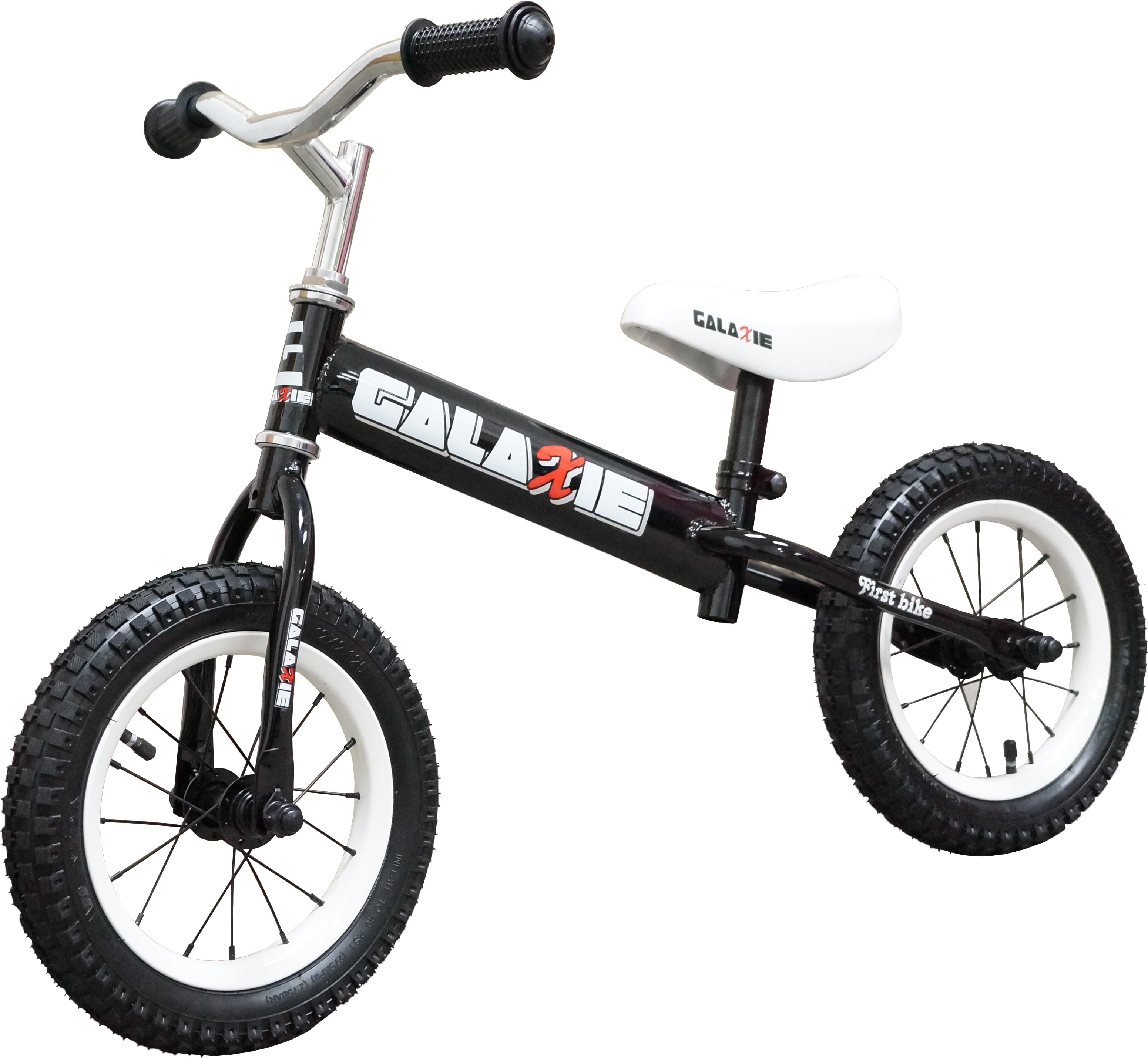 GALAXIE 12"No-Pedal Balance Bike Rubber AIR TIRES 3-5 years Toddler Boy ...