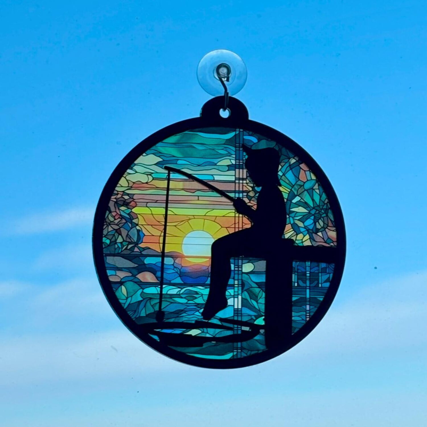 GALAXIMEX 6 INCHES Fishing Sun Catcher Cut File | Catching Some Fish ...