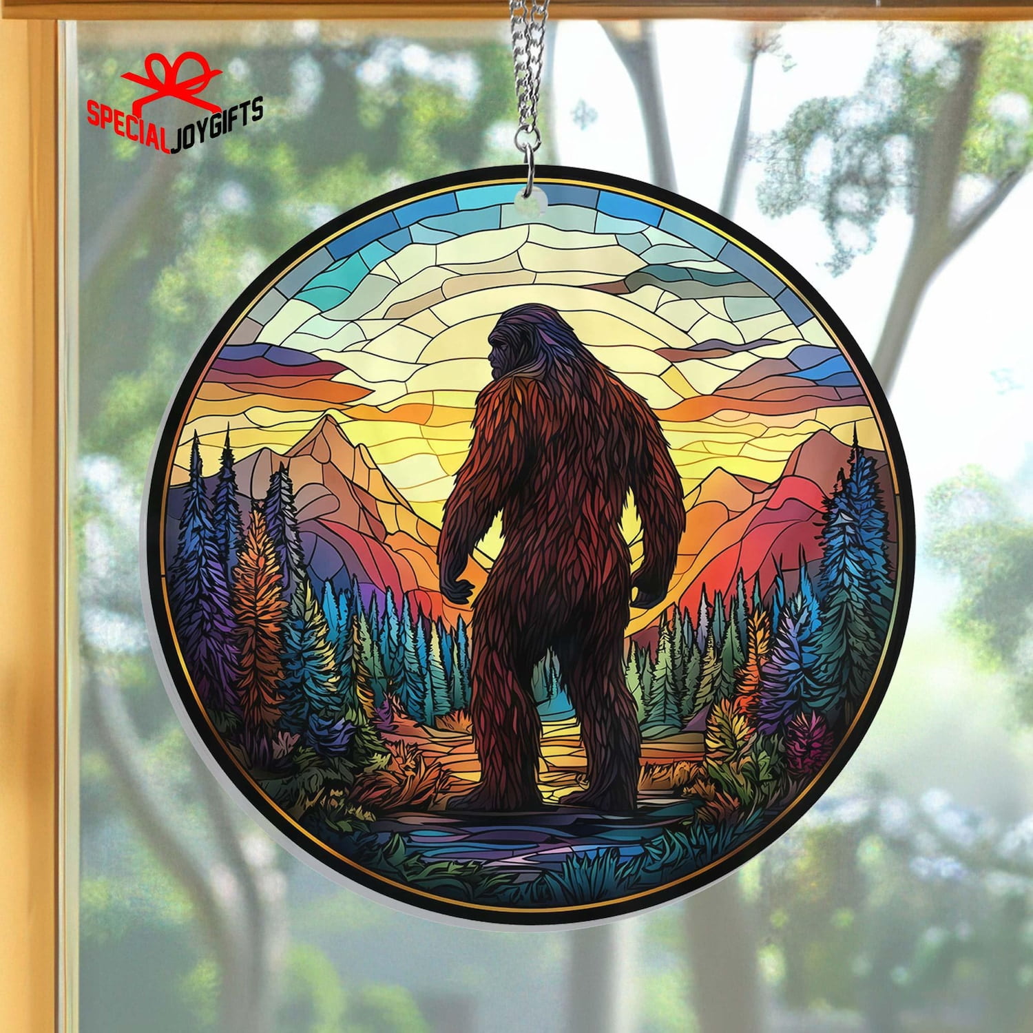 GALAXIMEX 6 Inches Bigfoot Suncatcher – Nature-Themed Window Art ...