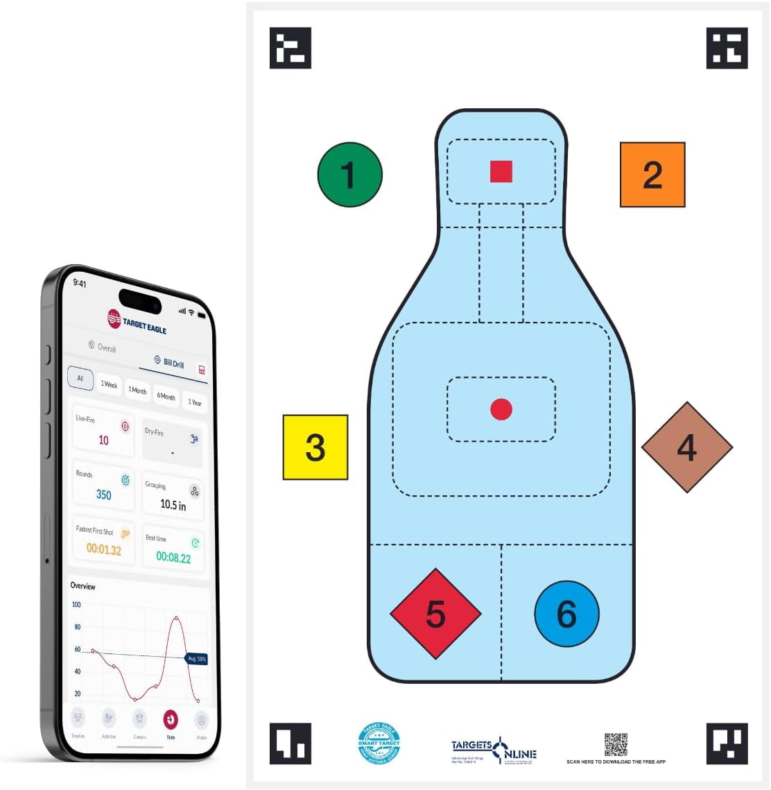 GALEFI-Q Smart Targets Powered by AI App- Built in Shot Timer,Live-Fire ...