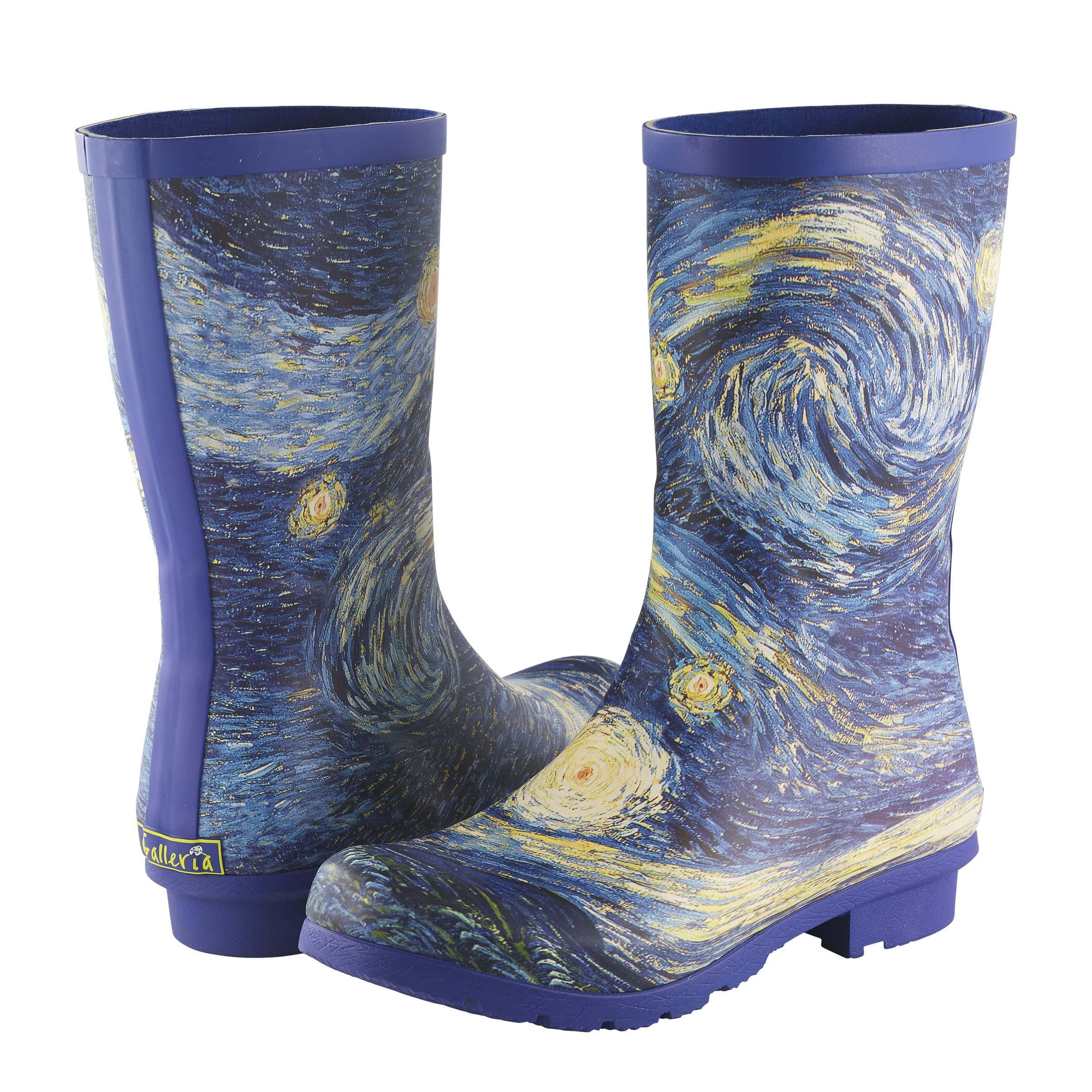 GALLERIA ENTERPRISES, INC. Van Gogh Starry Night Mid-Calf Rain Boot ...