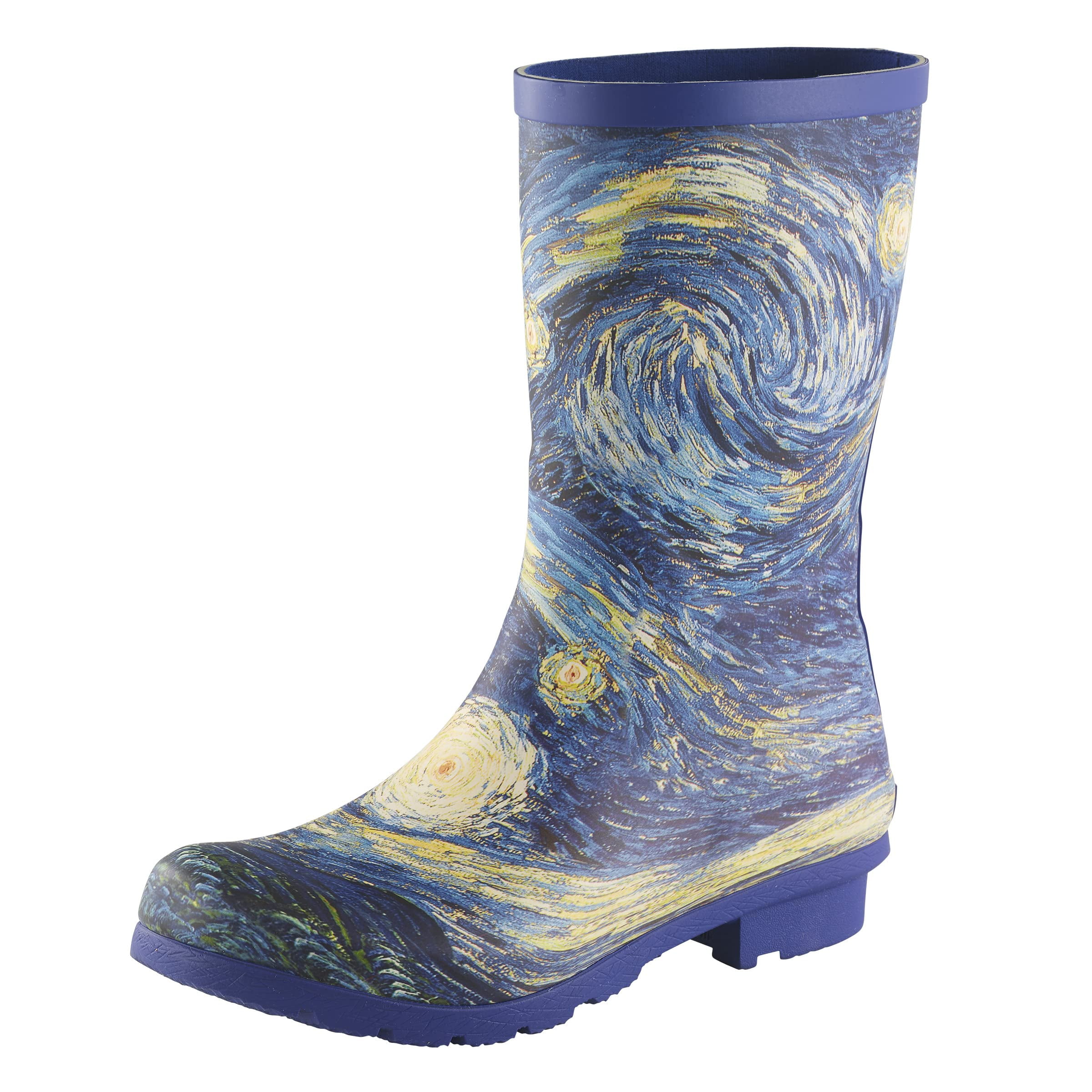 GALLERIA ENTERPRISES, INC. Van Gogh Starry Night Mid-Calf Rain Boot ...