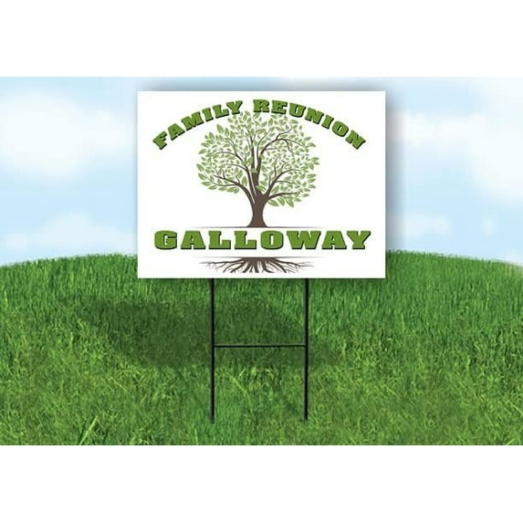 GALLOWAY FAMILY REUNION GR TREE 18 in x 24 in Yard Sign Road Sign with ...