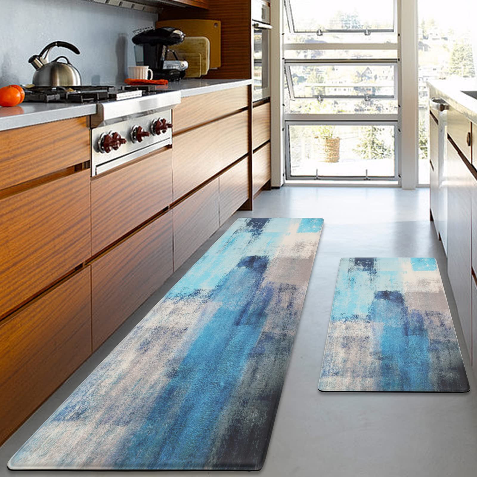 Free Shipping! GALMAXS7 Anti Fatigue Kitchen Mat 2 Teal and Marble ...