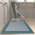 GALMAXS7 Kitchen Rug Absorbent Rubber backed Kitchen Mat Blue Woven ...