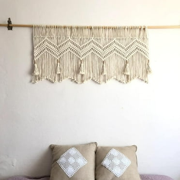 GALMAXS7 Macrame Valance Wall Hanging Boho Valance Window Treatments ...