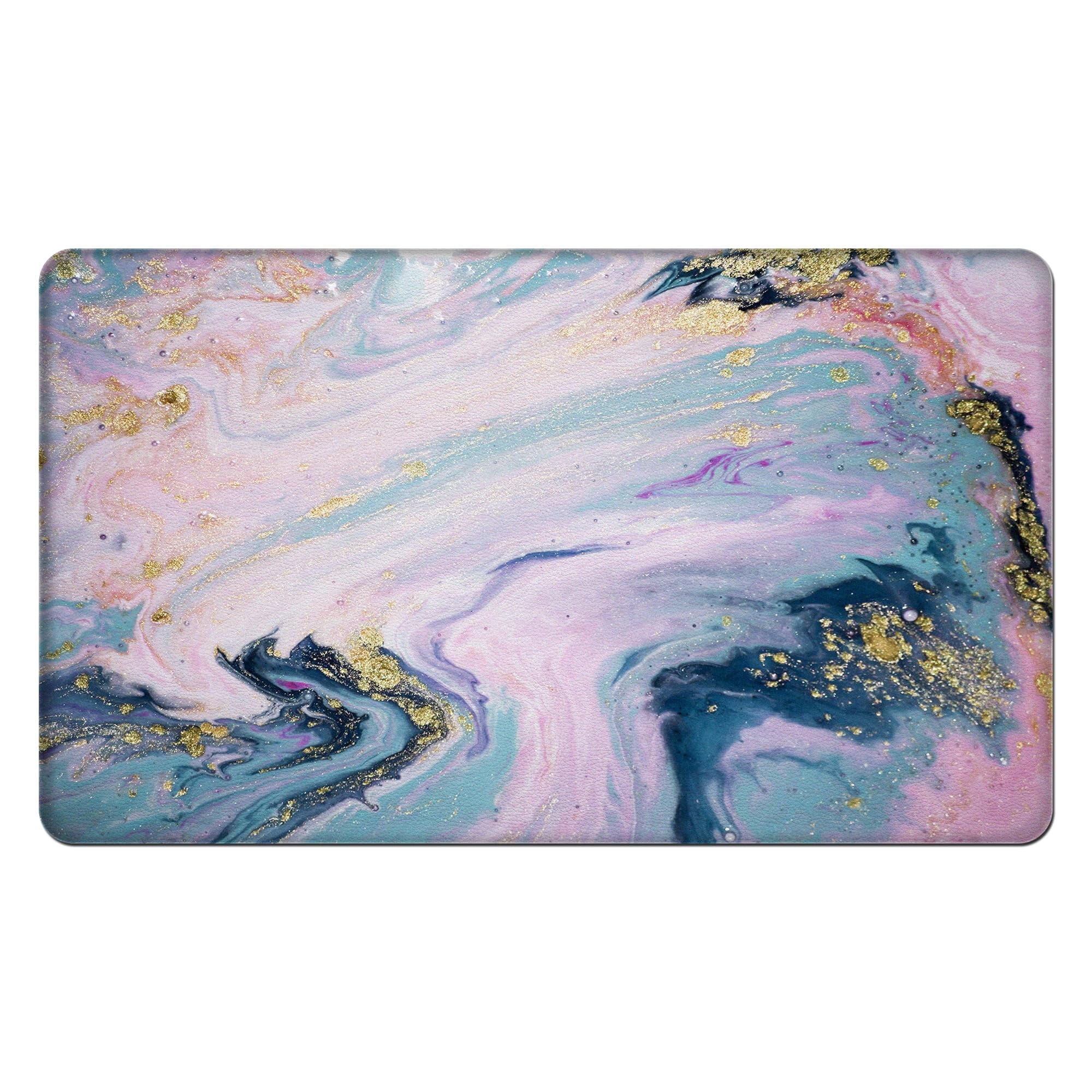 GALMAXS7 Marble Blue Pink Kitchen Mats Anti Fatigue Mats Kitchen Rugs ...