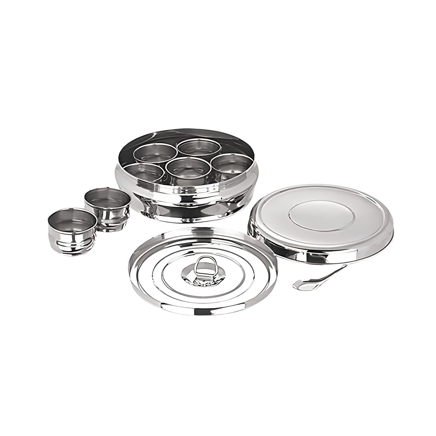 GALOOF Stainless Steel Masala Box with SeeThrough Lid 7 Spice ...