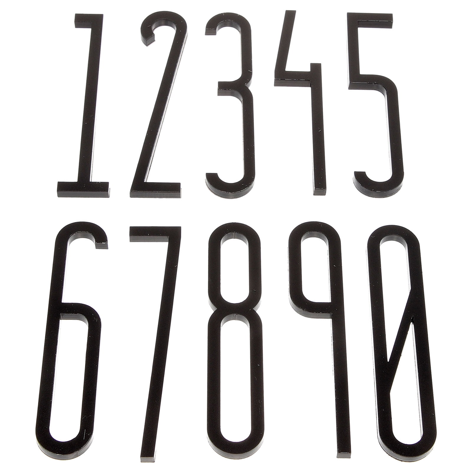 GALUBUBU 10Pcs Wall Number Sign 3.93X0.90X0.20in 3D Shaped for Hotel ...