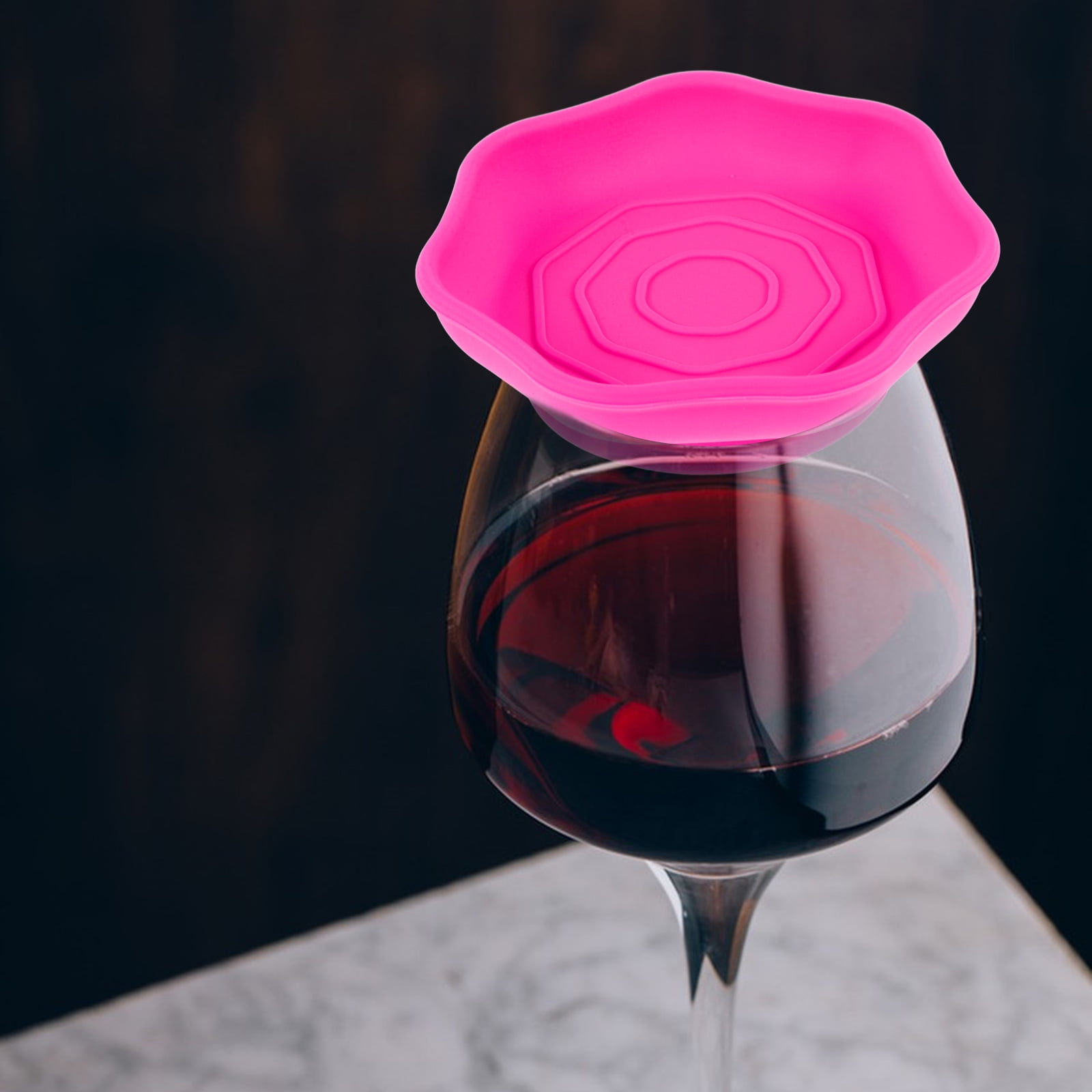 GALUBUBU 1Pack Rosy Silicone Wine Glass Cover Mini Charcuterie Plates ...