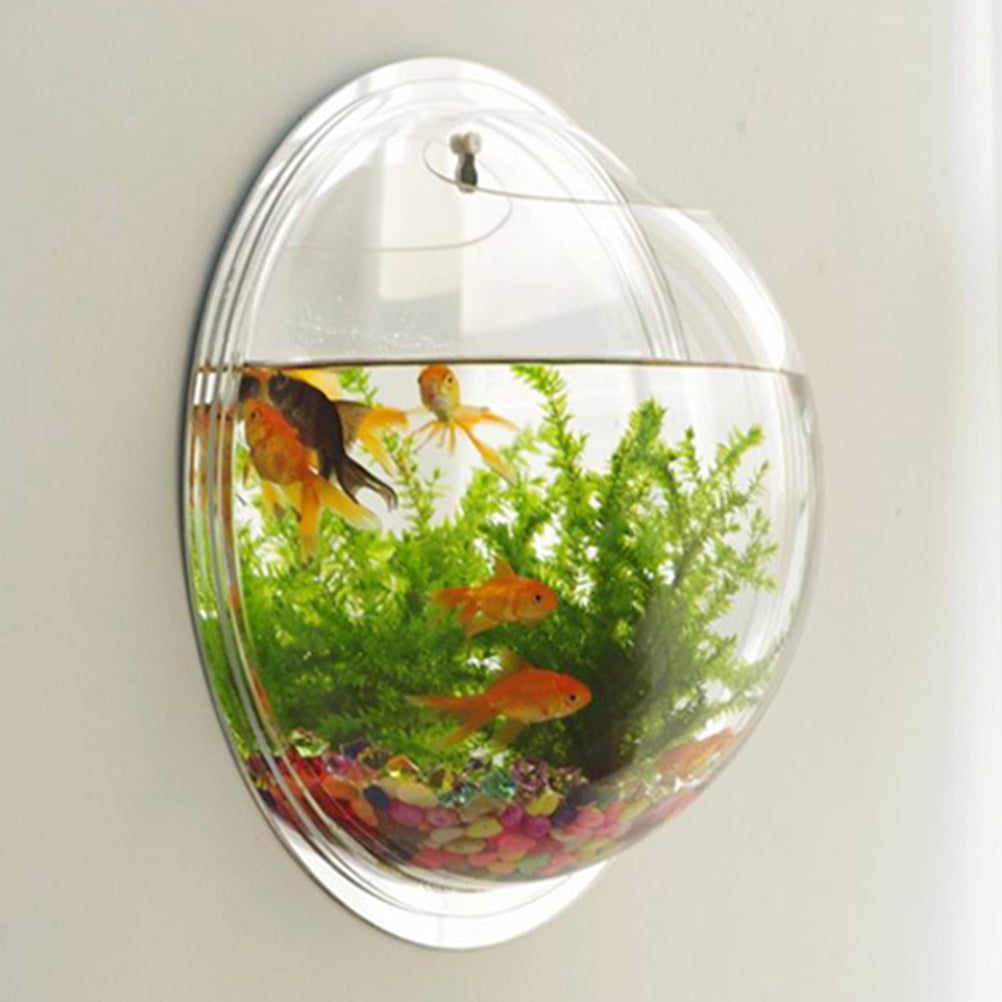 GALUBUBU 1Set Transparent -Mounted Fish Tank And Planter For Interior ...