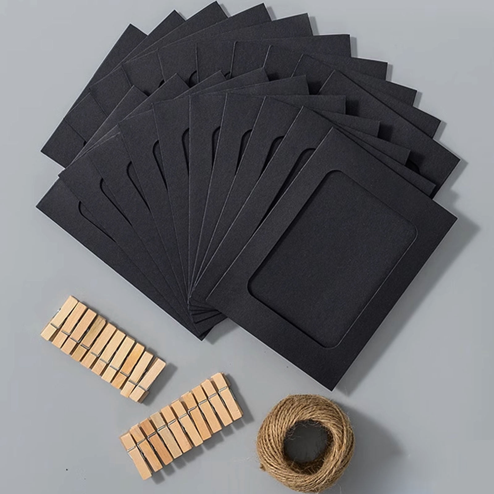 GALUBUBU Photo Frame Black Paper 20Set 7.4X5.3X0.2In - Walmart.com