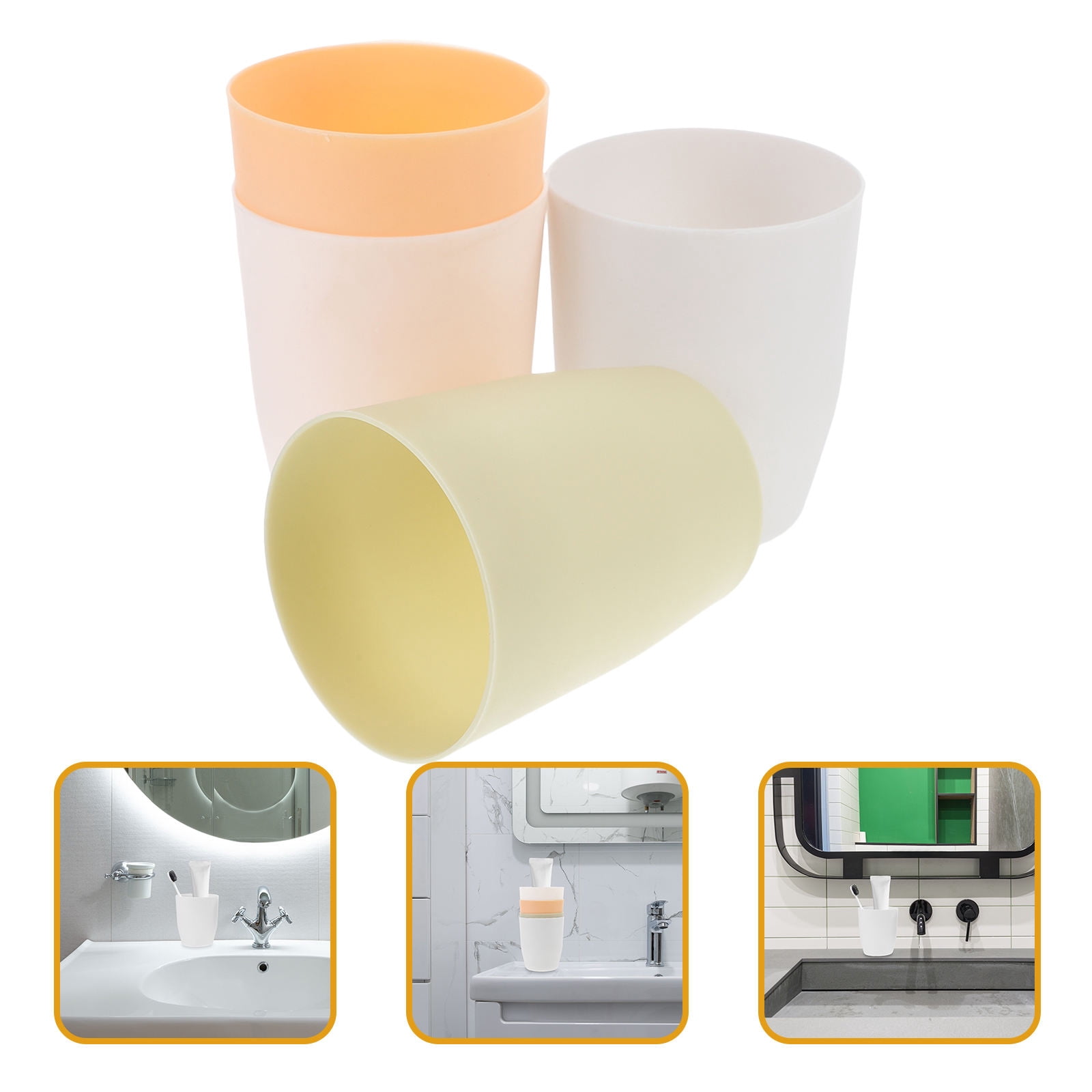 GALUBUBU toothbrush container Toothpaste Cups PP Tooth Brushing All ...
