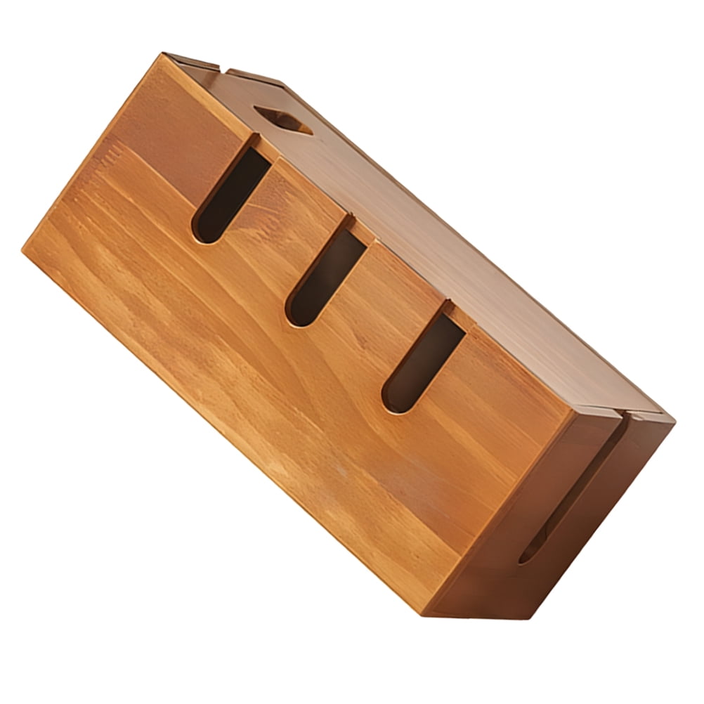 GALUBUBU Cable Organizer Box 1Set Rustic Style Wood Device Storage ...
