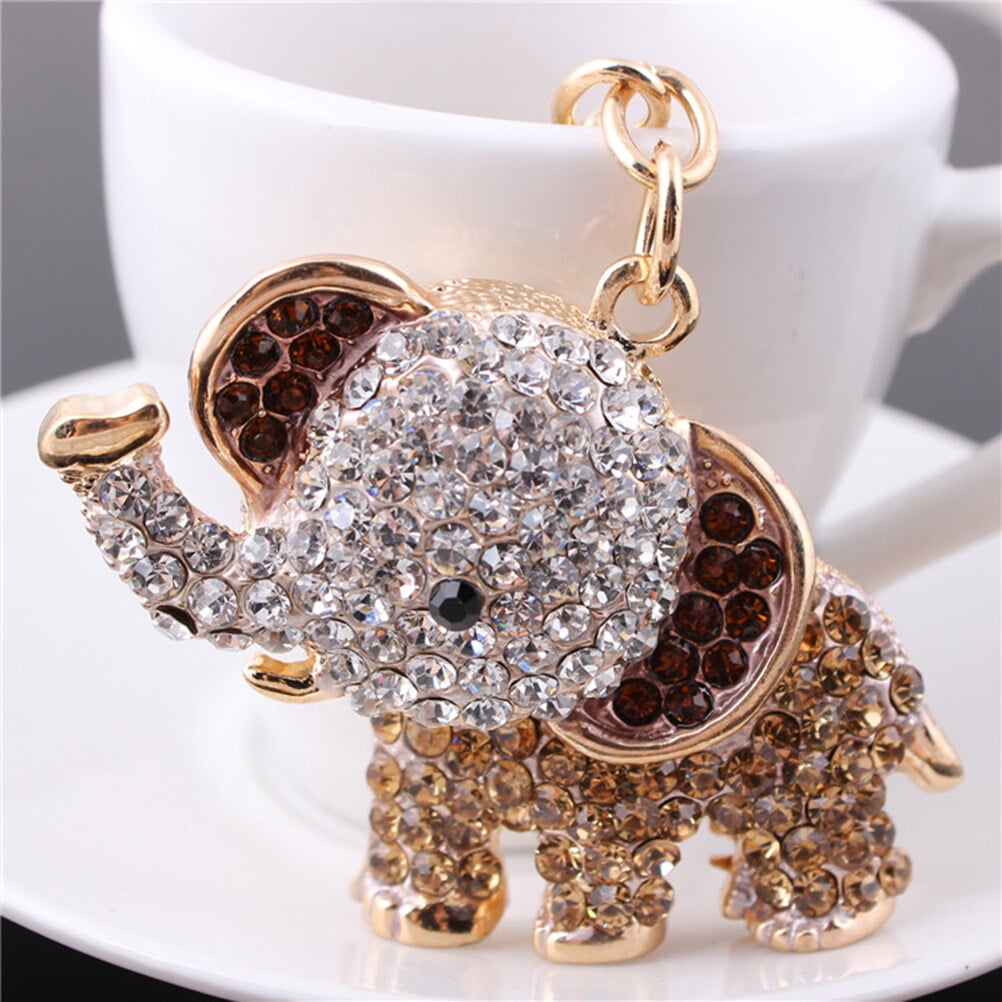 GALUBUBU Cute Keychain Rhinestone Elephant Shape Handbag Hanging 1Pcs 2 ...