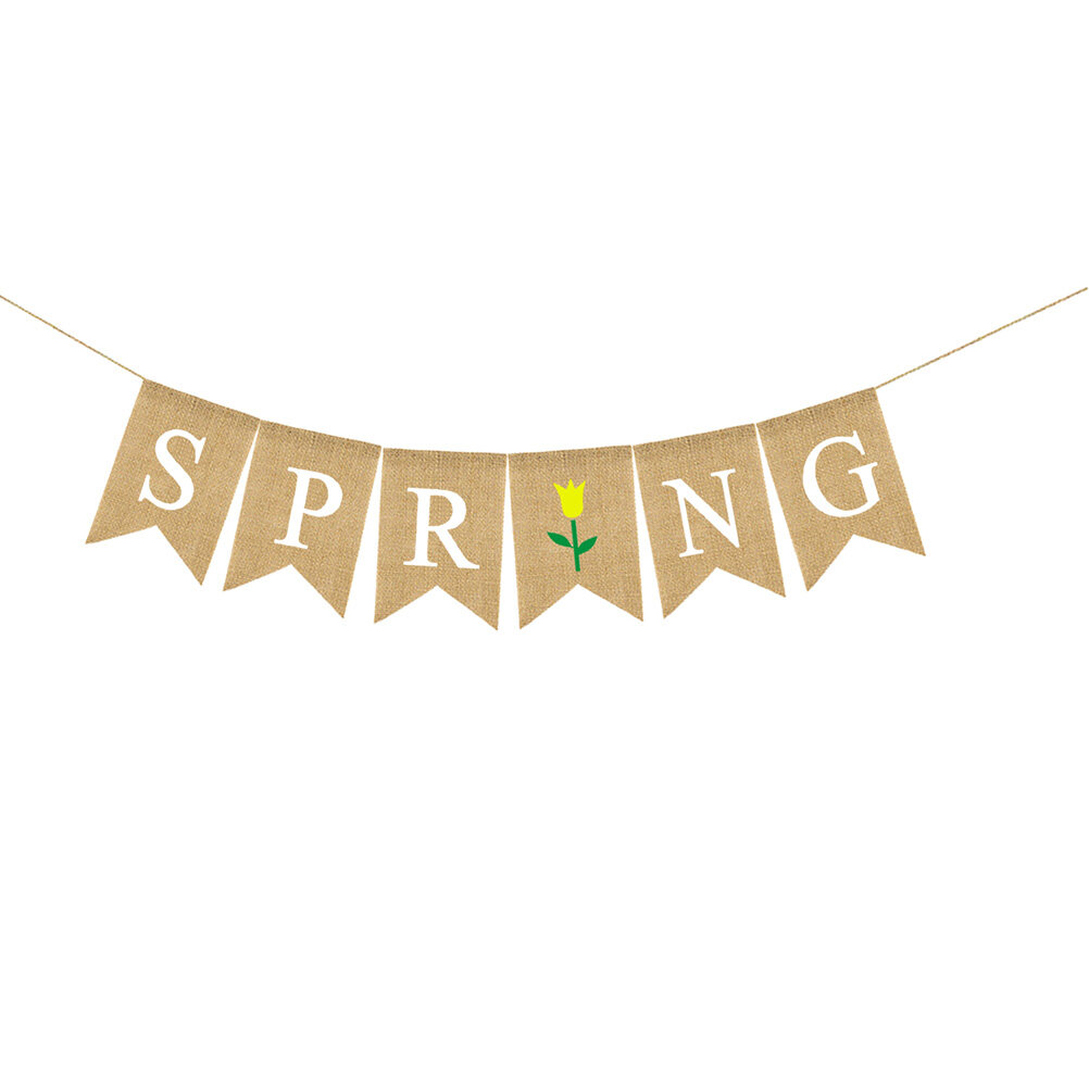 GALUBUBU Event Organizers 1 Set Bunting Banner Swallowtail Shape Linen ...