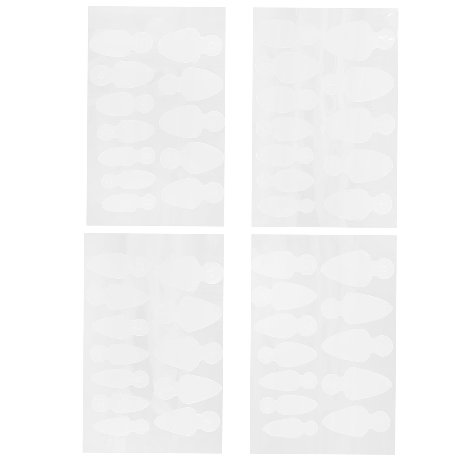 GALUBUBU French Manicure Nail Stickers 4 Sheets Nail Form Stickers Oval ...