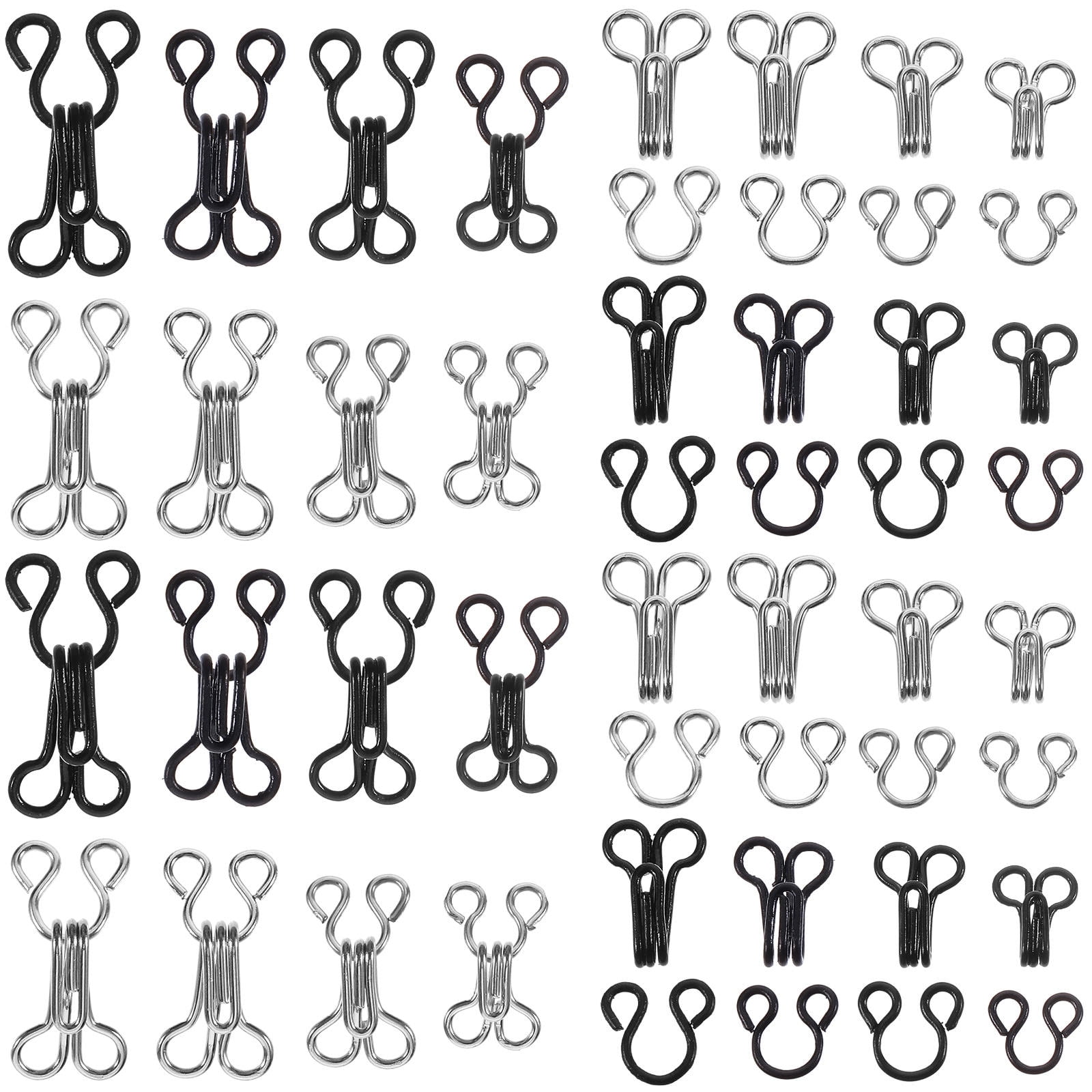 GALUBUBU Metal Eye Sewing Hooks 50 Pcs Sewing Hooks and Eyes Closure ...