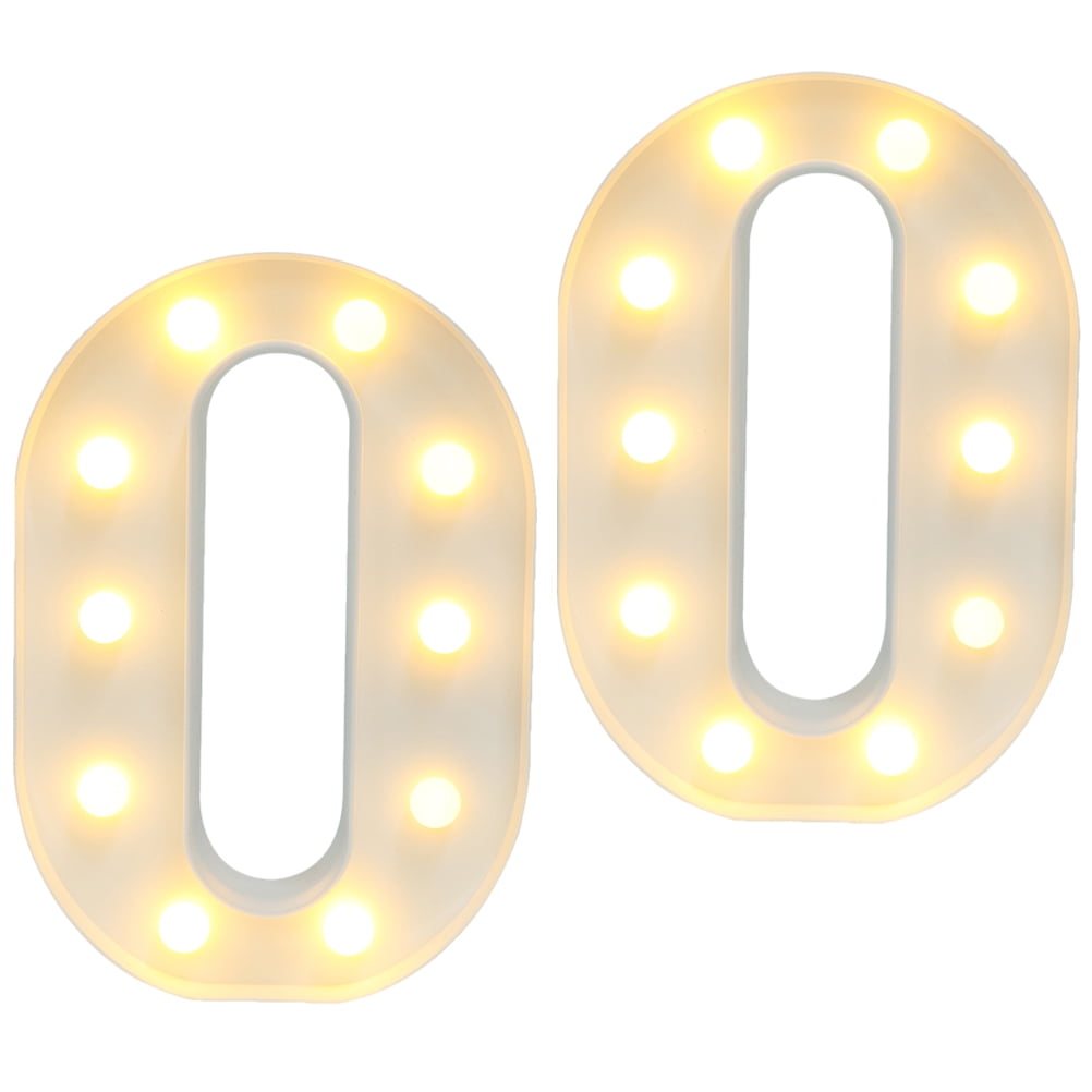 GALUBUBU Modern Minimalist 2Pcs Plastic Arabic Numerals Light Sign for ...