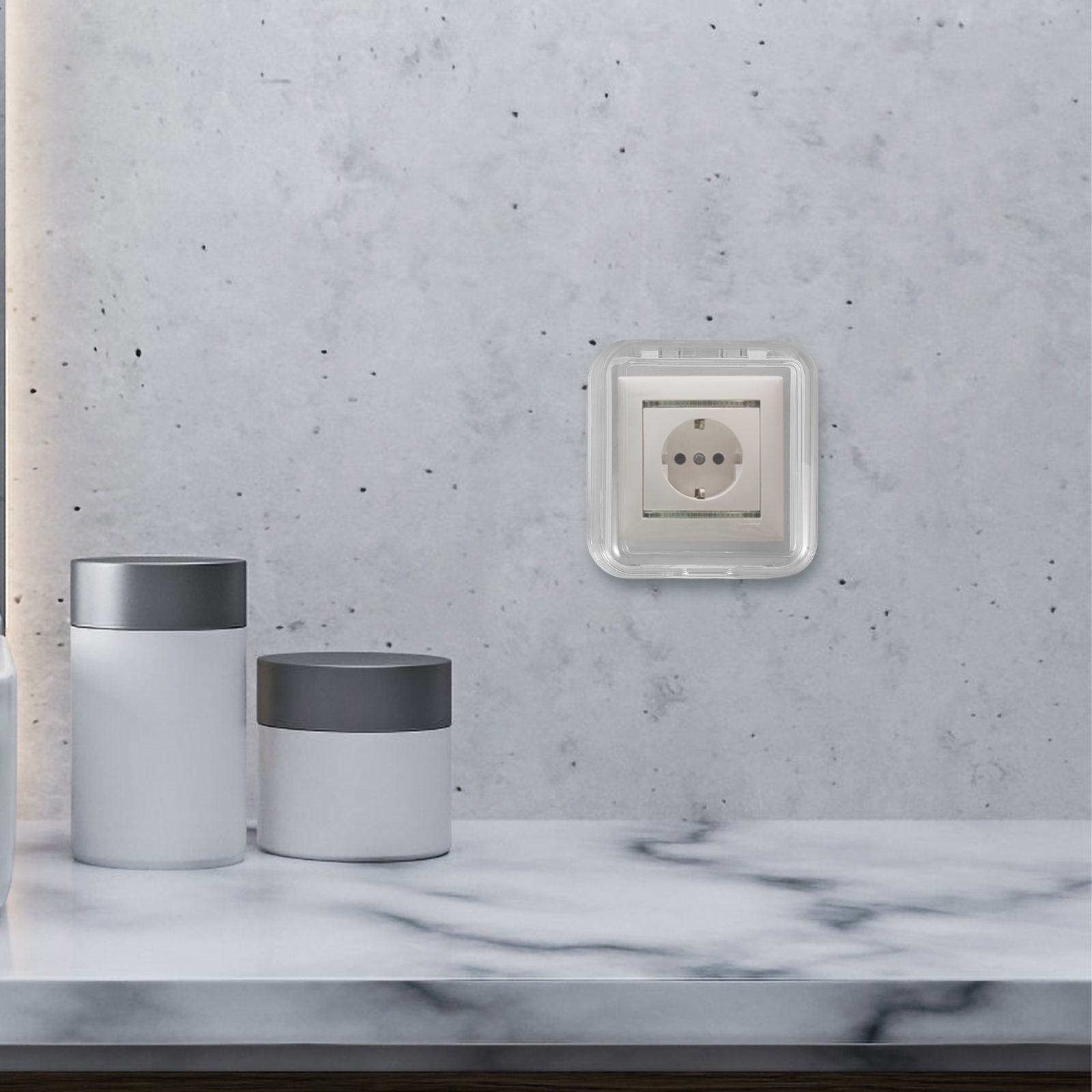 GALUBUBU Waterproof Socket Box 2Pack Wall Outlet Covers Transparent PP ...