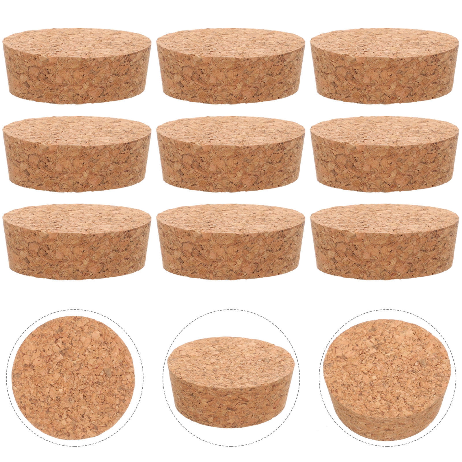 GALUBUBU Wine Bottle Cork Stoppers 20Pcs Beige Conical Wood ...