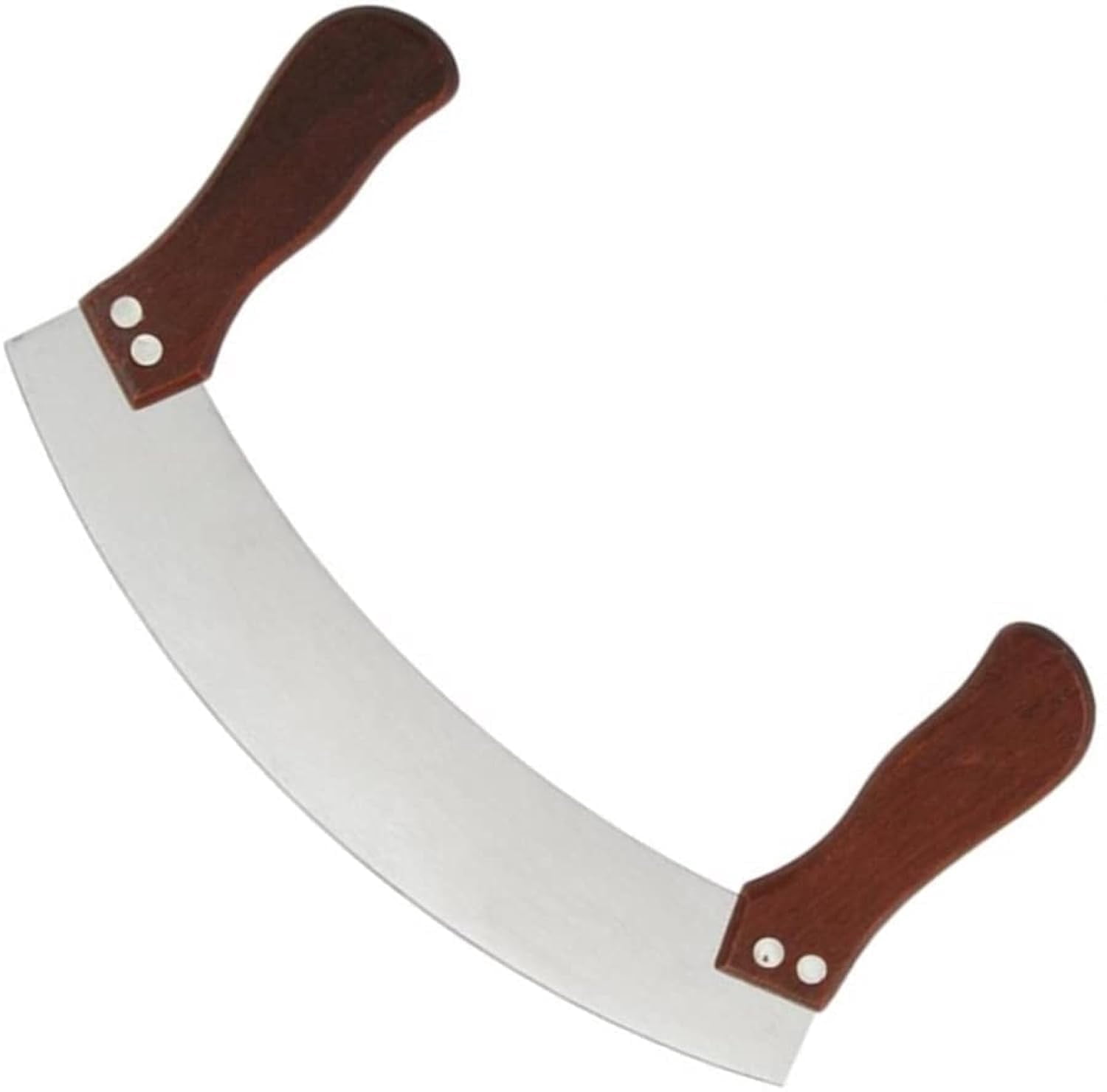 GALV pizza knife nougat double wooden handle stainless steel with ...
