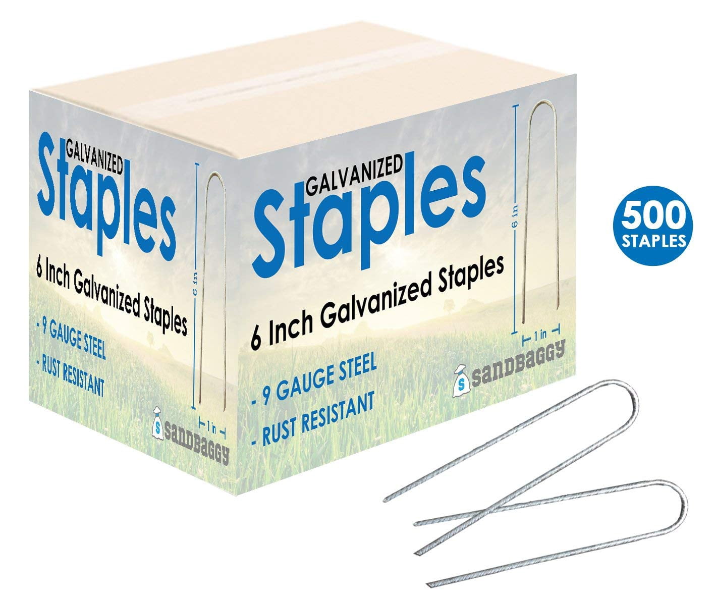 GALVANIZED 6" Landscape Staples ~ Landscape Fabric Pins - Garden ...