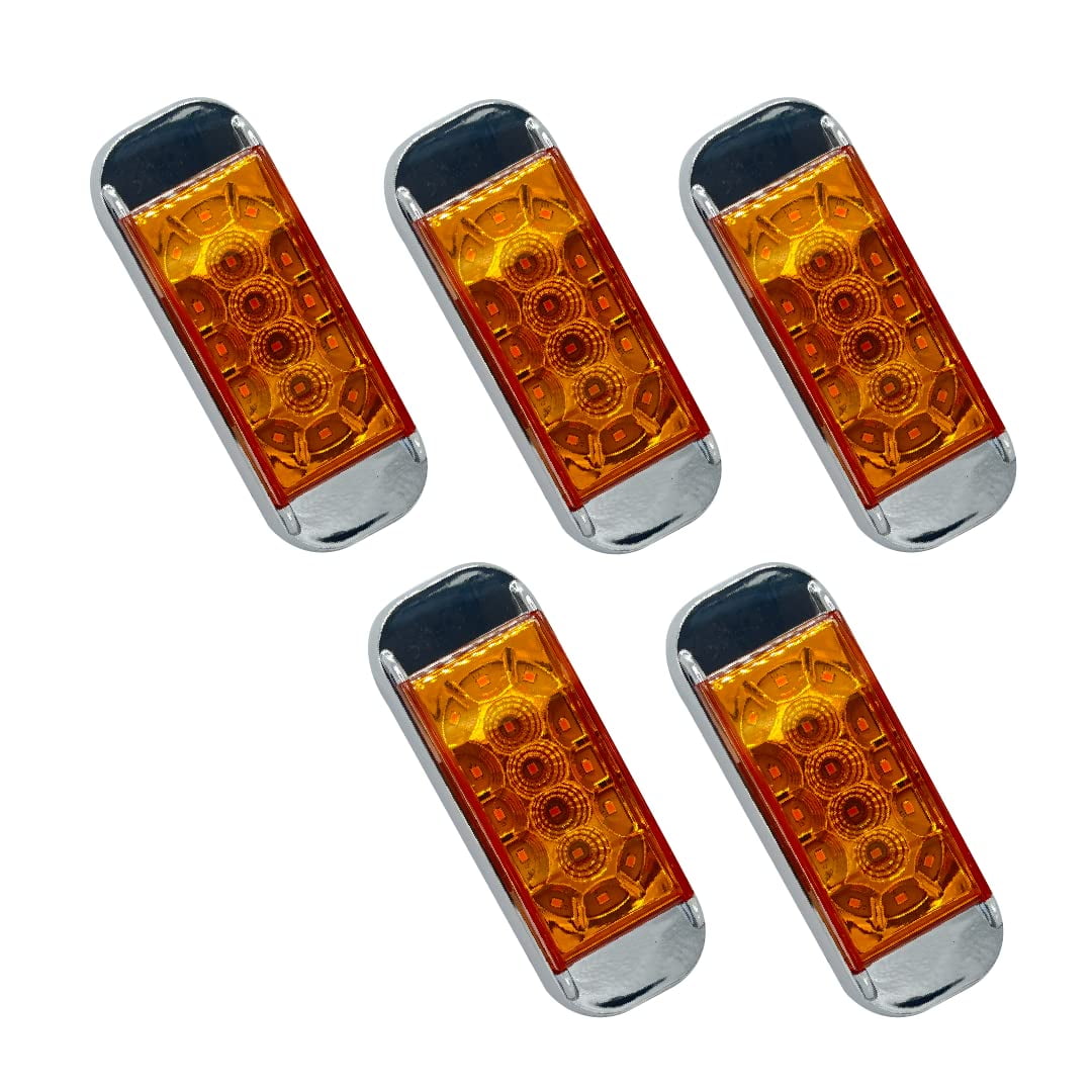 GAMA 5x Trailer Marker LED Light Side Clearance Amber, 4x2 Tiger Eye ...