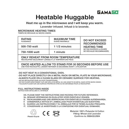 GAMAGO Mushroom Heating Pad & Pillow Huggable - Microwavable Heat Pad ...