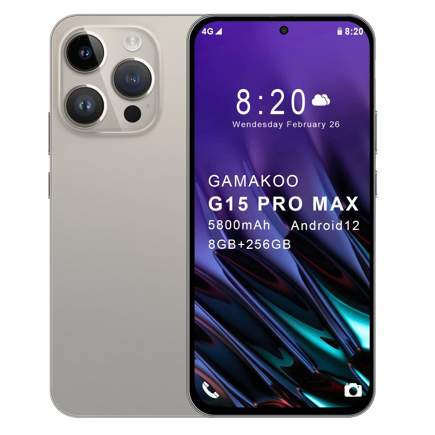 GAMAKOO G15 Pro Max 256GB Smartphone Unlocked Cell Phone Android 12 ...