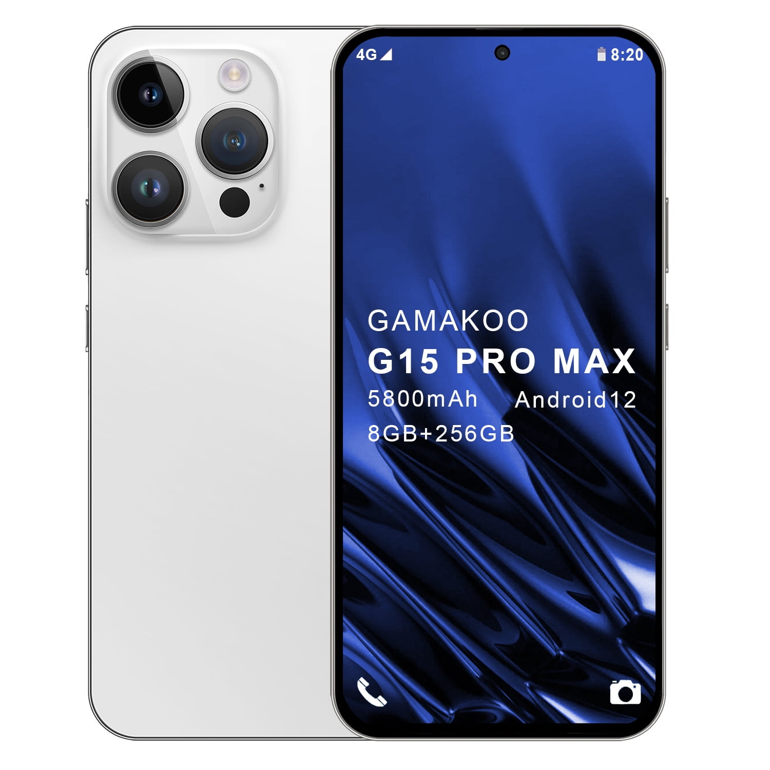 GAMAKOO G15 Pro Max 256GB Smartphone Unlocked Cell Phone Android 12 ...