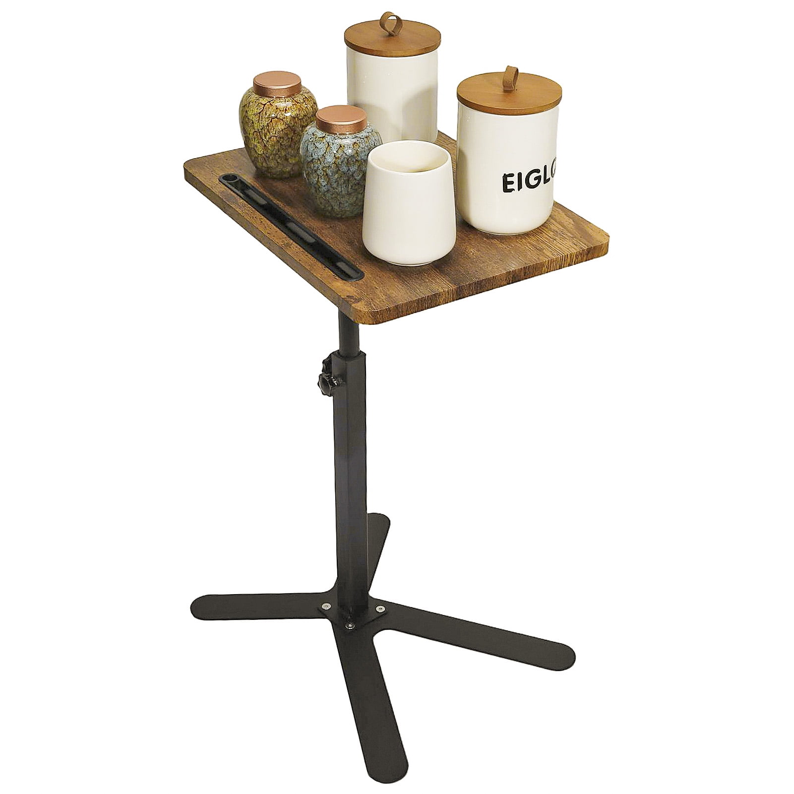 GAMBE Adjustable Height C Shaped End Table,360° Swivel Couch Tables ...