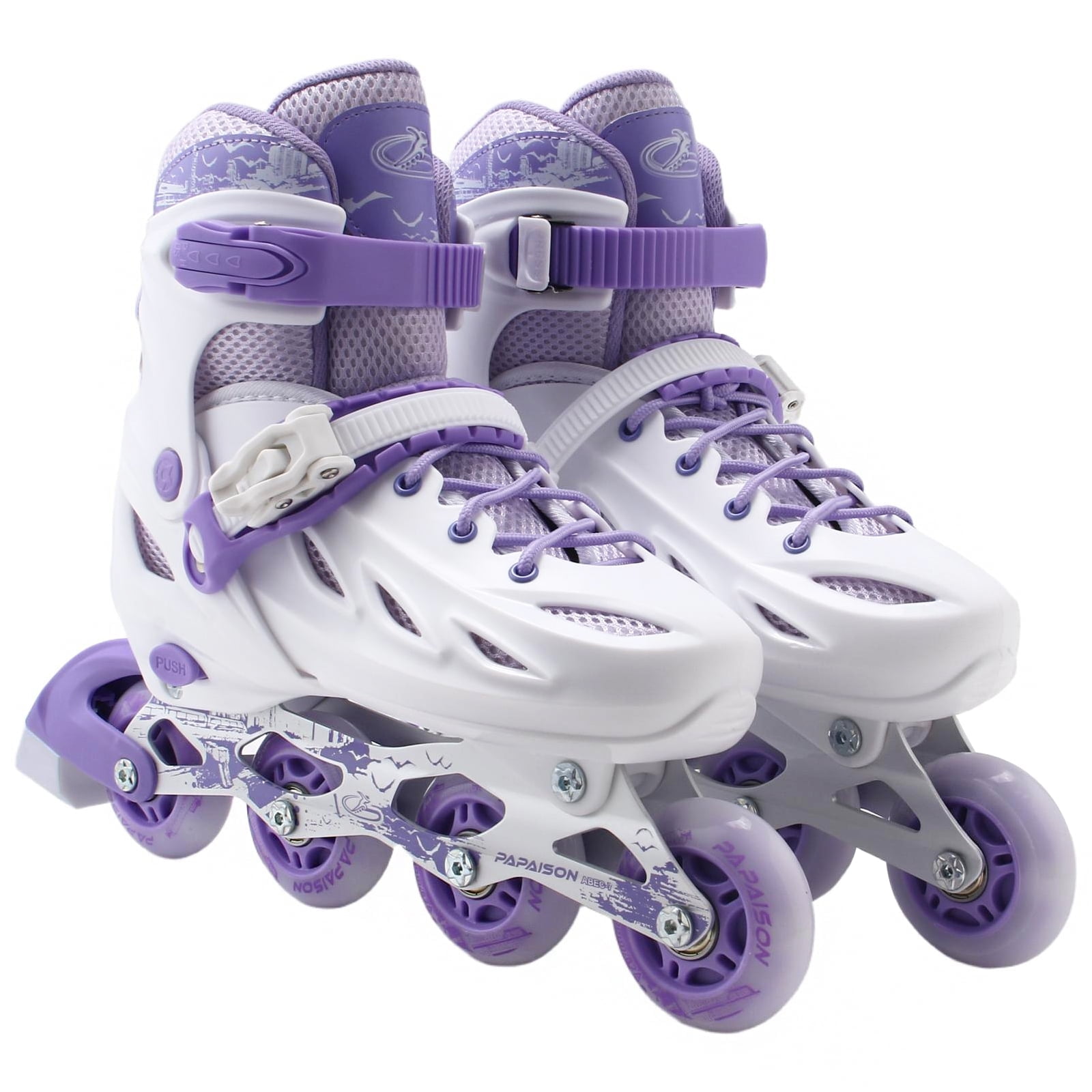 GAMBE Adjustable Size Inline Skates for Women Men, Light up Roller ...