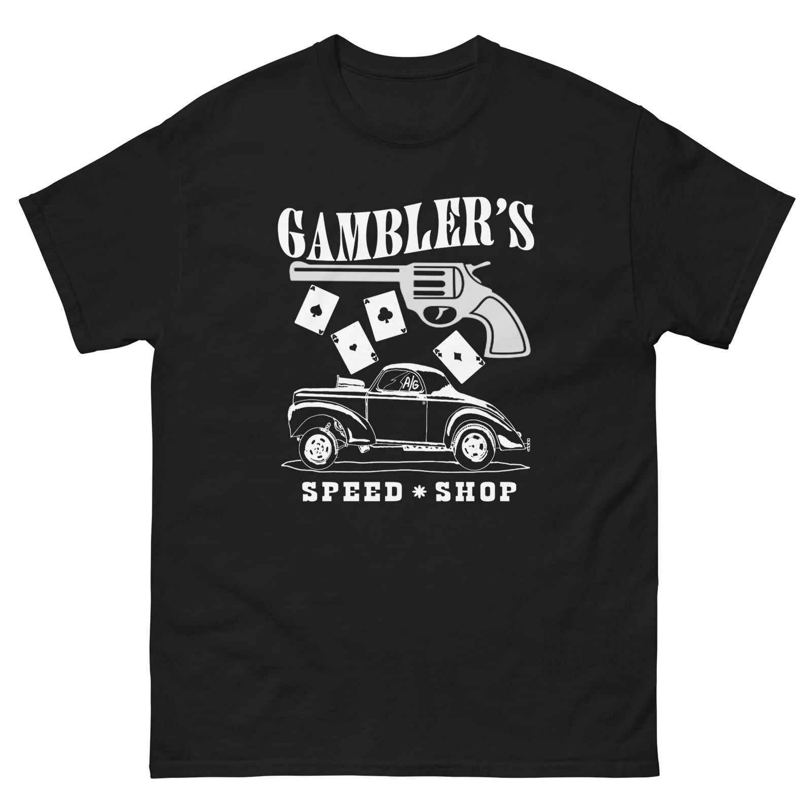 GAMBLERS SPEED SHOP WILLYS GASSER T SHIRT by RACE CITY RETRO HOT ROD ...