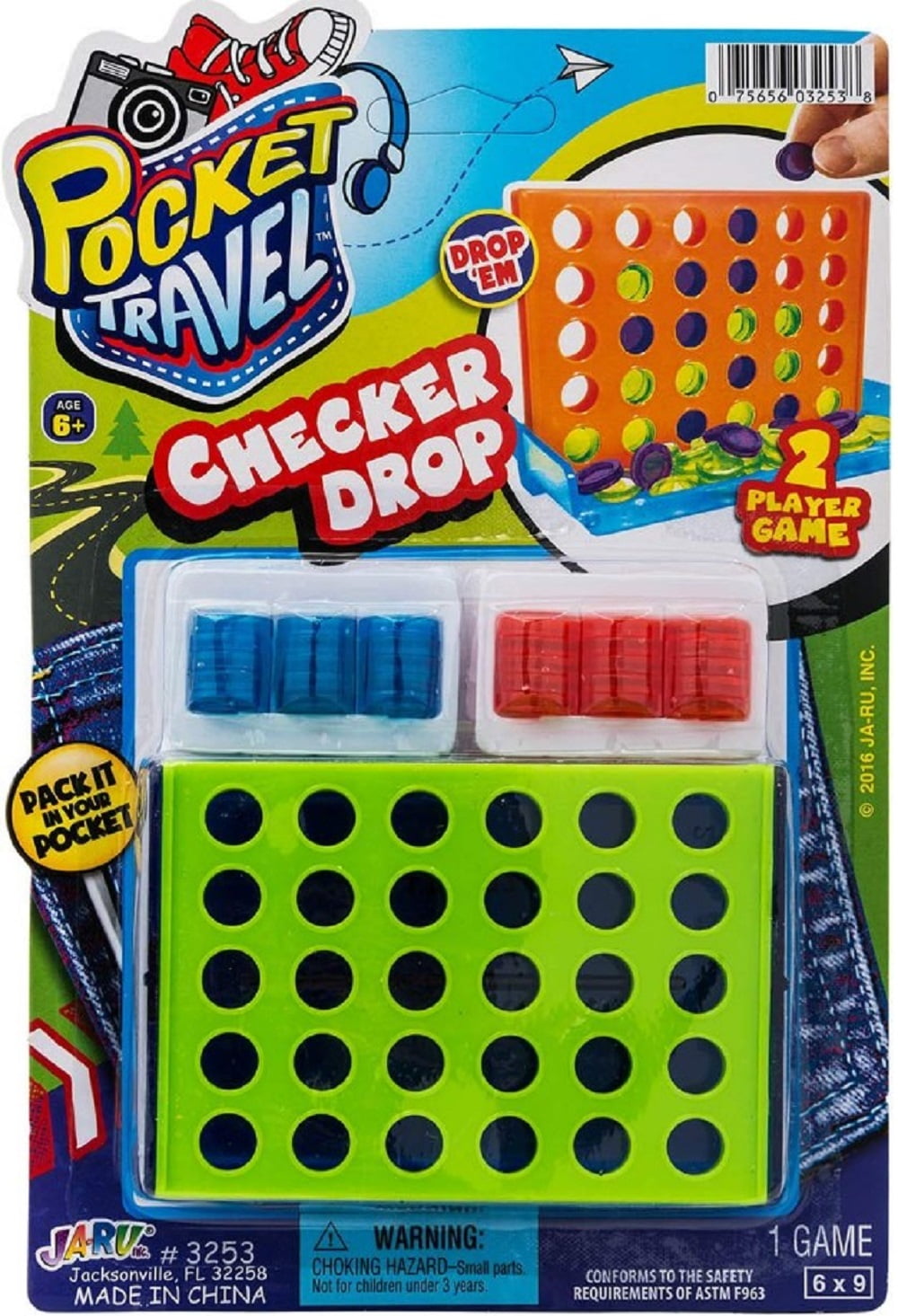 GAME Pocket Travel Checker Drop by JaRu (Pack of 10) - Walmart.com