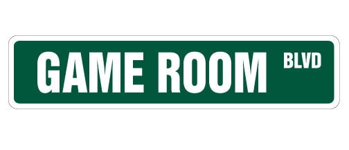 GAME ROOM Street Sign pinball foosball air hockey pool | Indoor/Outdoor ...