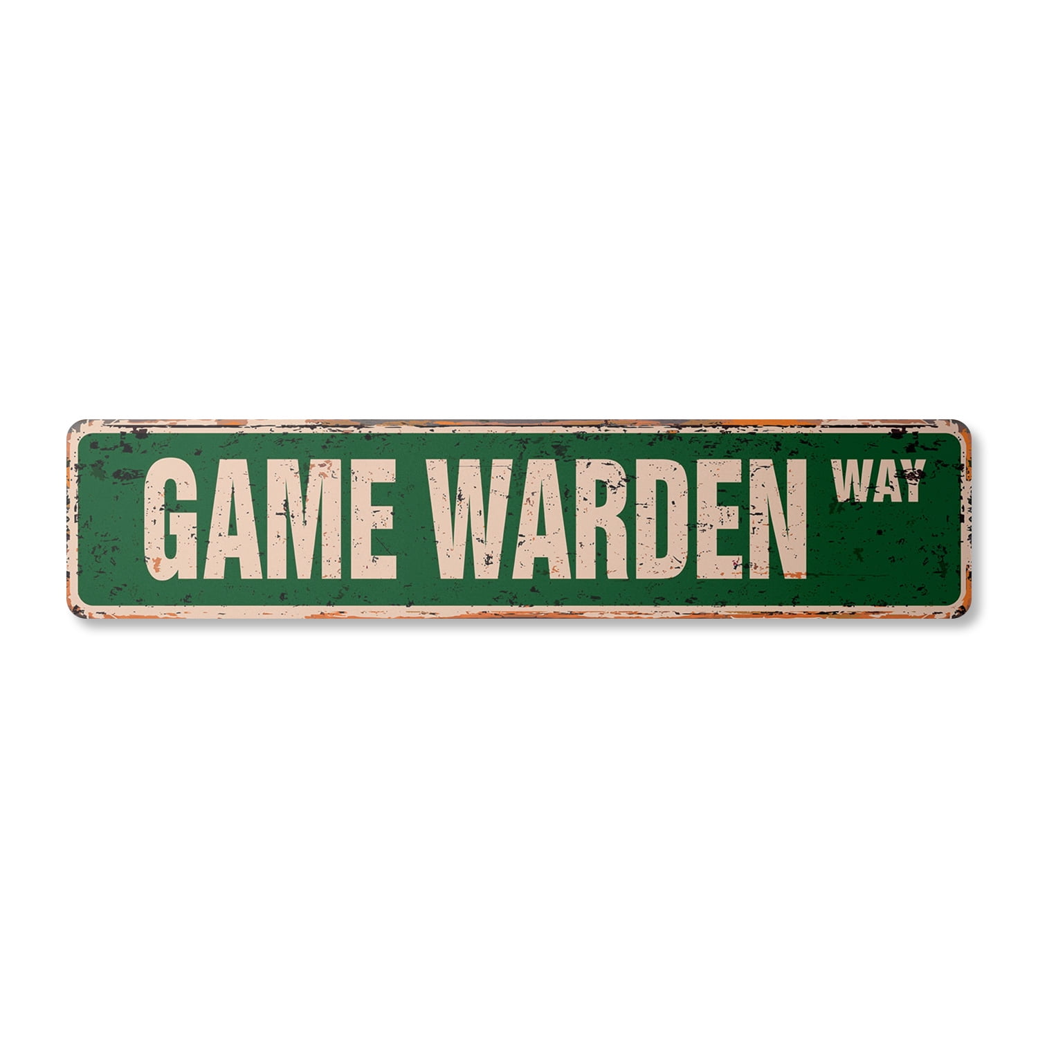 GAME WARDEN Vintage Plastic Street Sign park national fish signs park ...