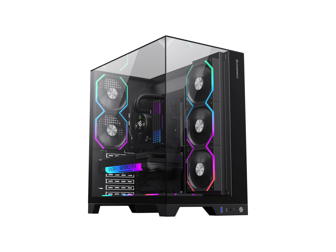 GAMEMAX Infinity Pro Black USB3.0 / Type C ATX Mid-Tower Gaming ...