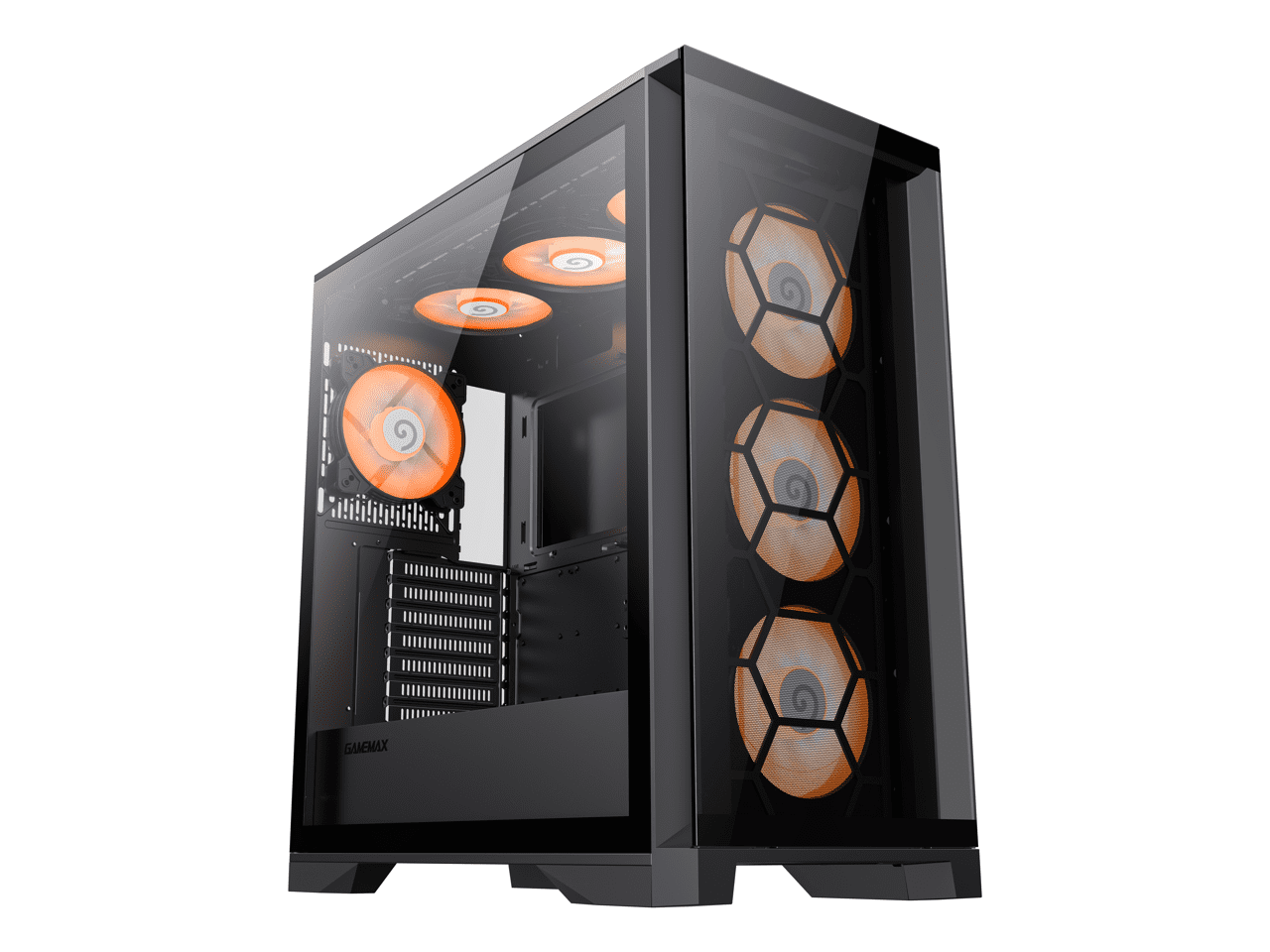 GAMEMAX Leader TG Black Full Tower Computer Case-Micro ATX / ATX / ITX ...