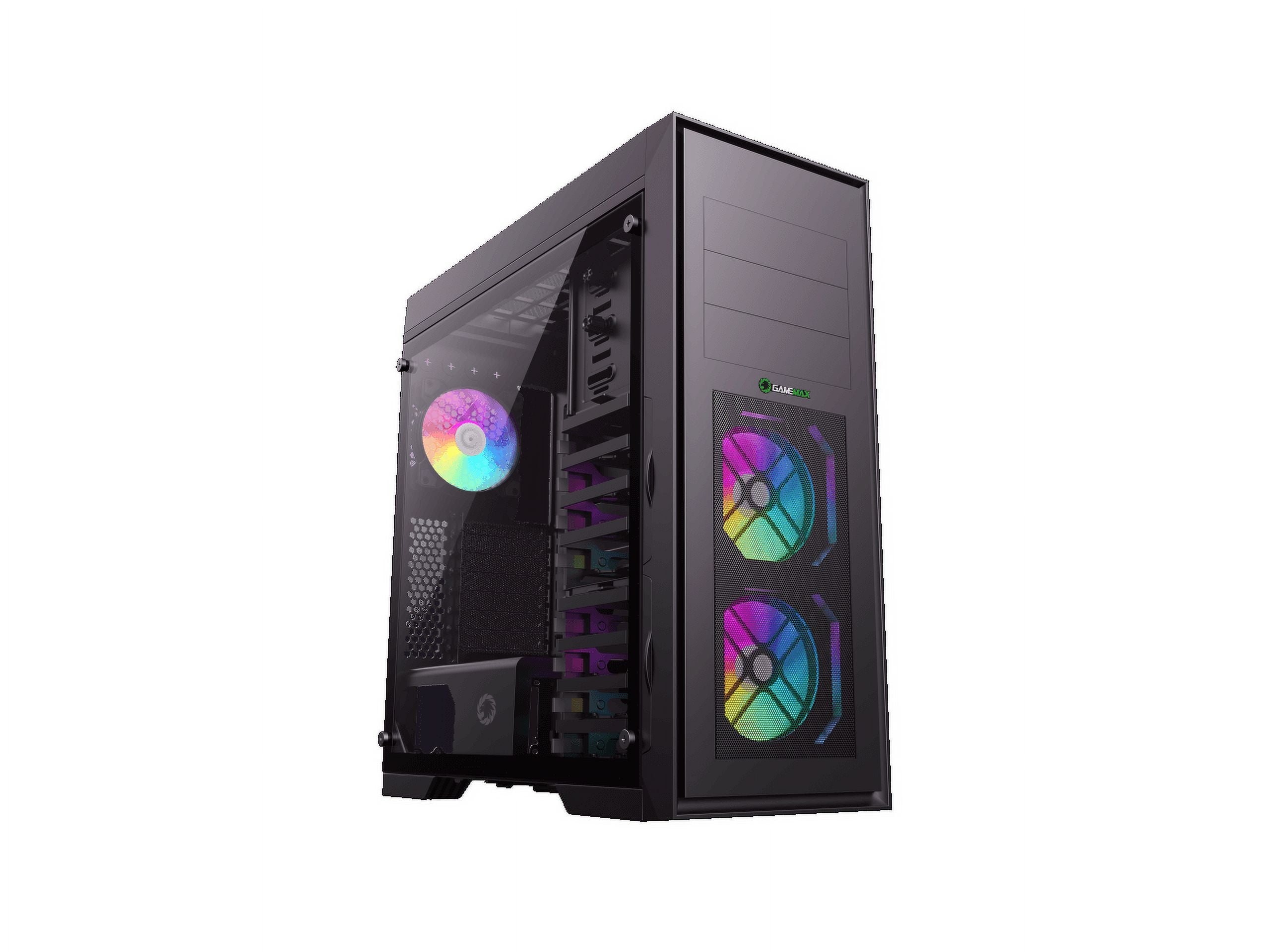 GAMEMAX Master TG Gaming RGB Black Tempered Glass Full Tower PC Case ...