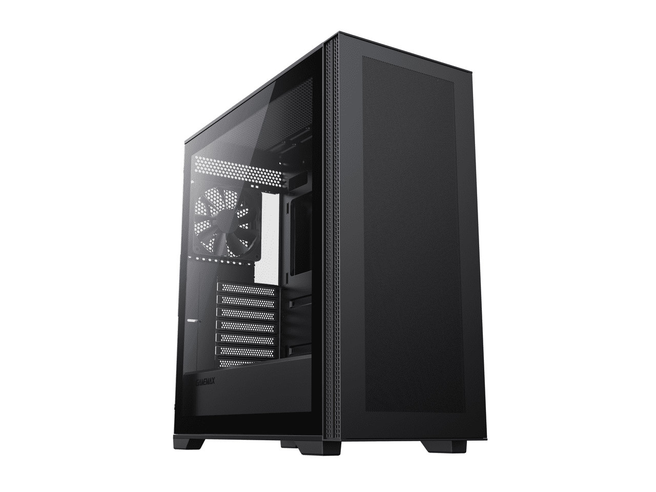 GAMEMAX Quest Black E-ATX PC Gaming Case-Pre-Installed 1X 120mm Black ...