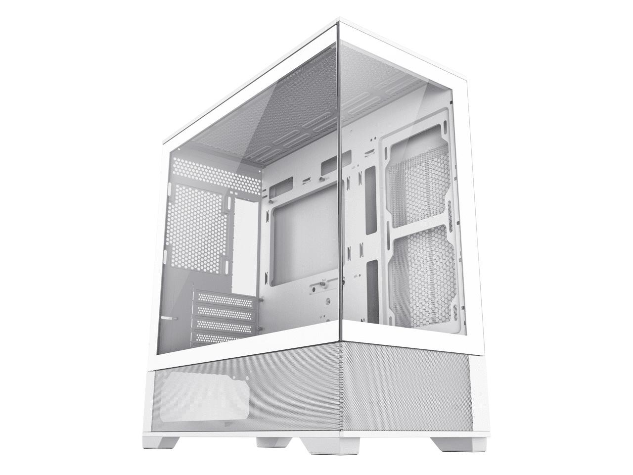 GameMax Vista MW White Micro-ATX Tower, Tempered Glass Computer Case, 9 ...