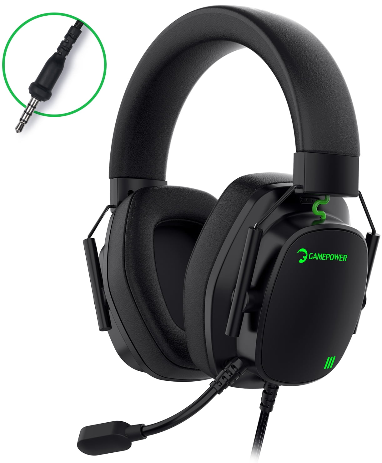 GAMEPOWER Kai X 3.5mm Jack Gaming Headset - Wired Headphones with 50MM ...