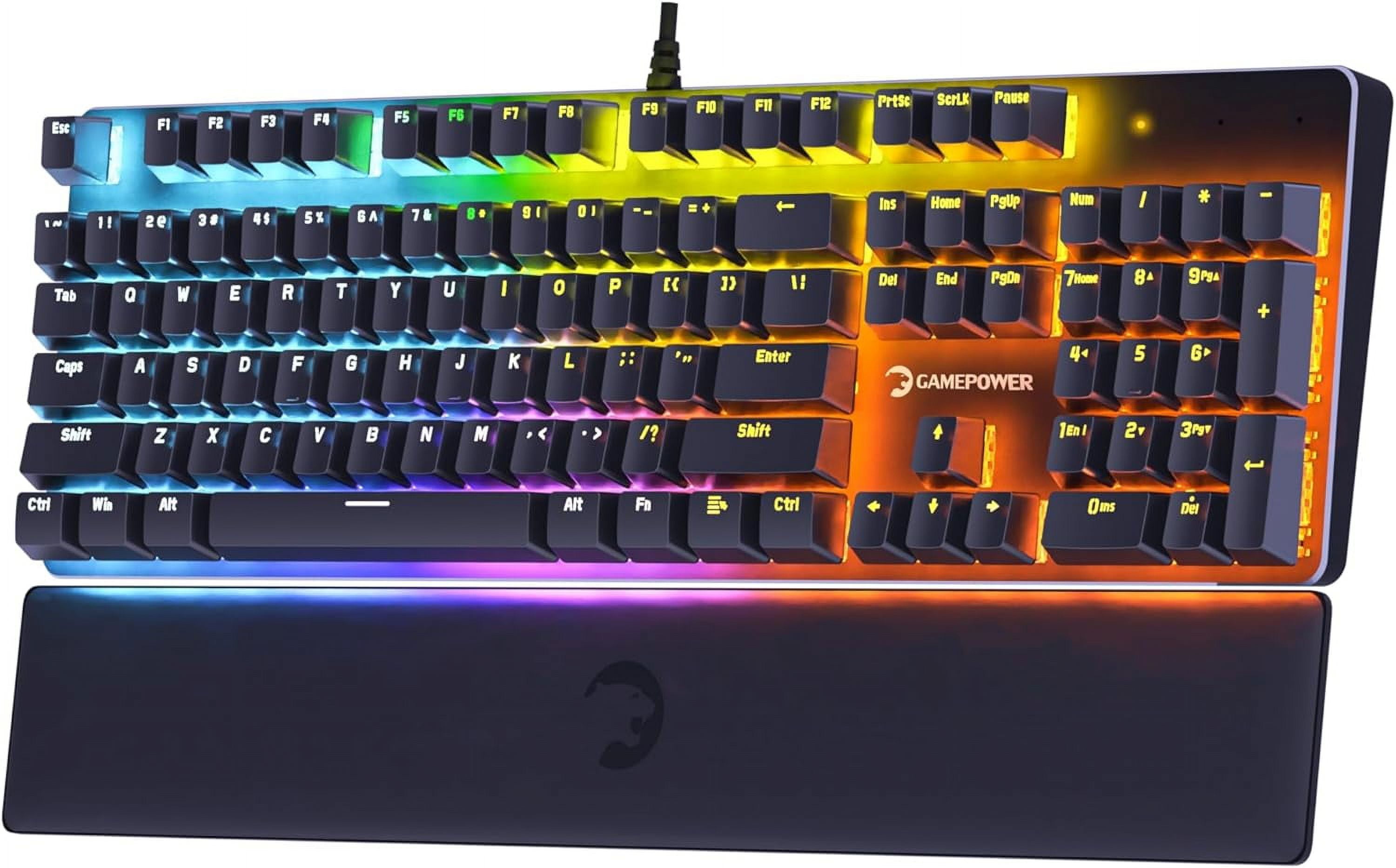 GAMEPOWER Ogre RGB Mechanical Gaming Keyboard, 104 Full Anti Ghosting ...