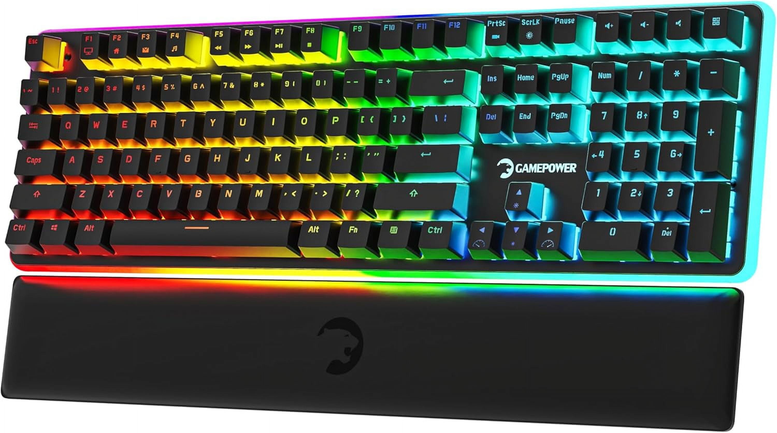 GAMEPOWER Saber RGB Mechanical Gaming Keyboard, 105 Full Anti Ghosting ...