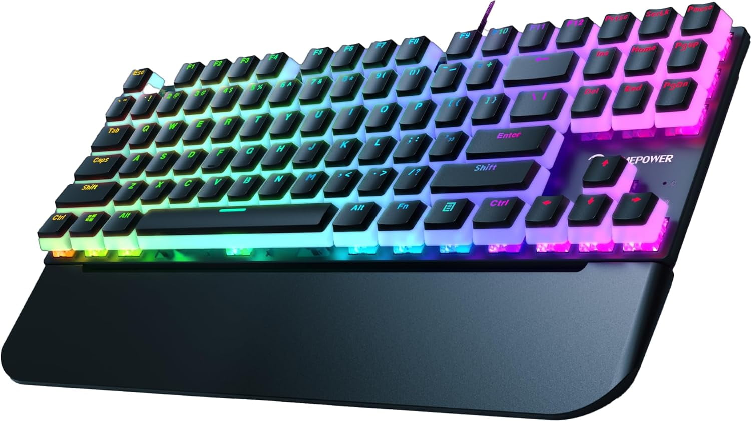 GAMEPOWER Suki TKL Wired Mechanical Gaming Keyboard, Programmable ...