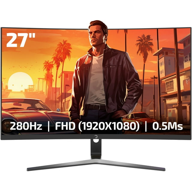 GAMEPOWER V80 27’ 0.5ms Response Time, 280Hz Refresh Rate, Curved FHD ...