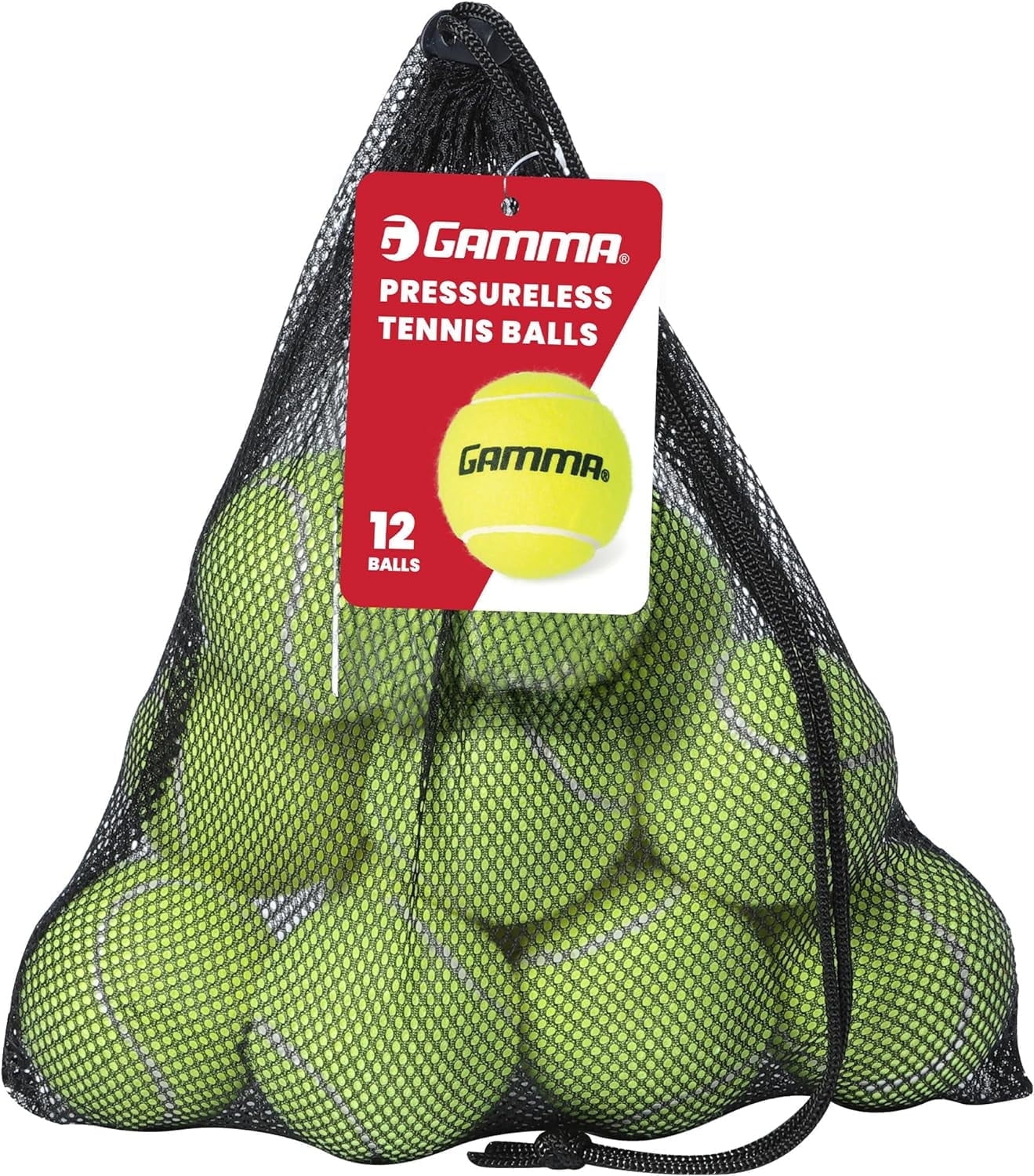 GAMMA Pressureless Tennis Balls for Practice and Lessons, 12 Count ...